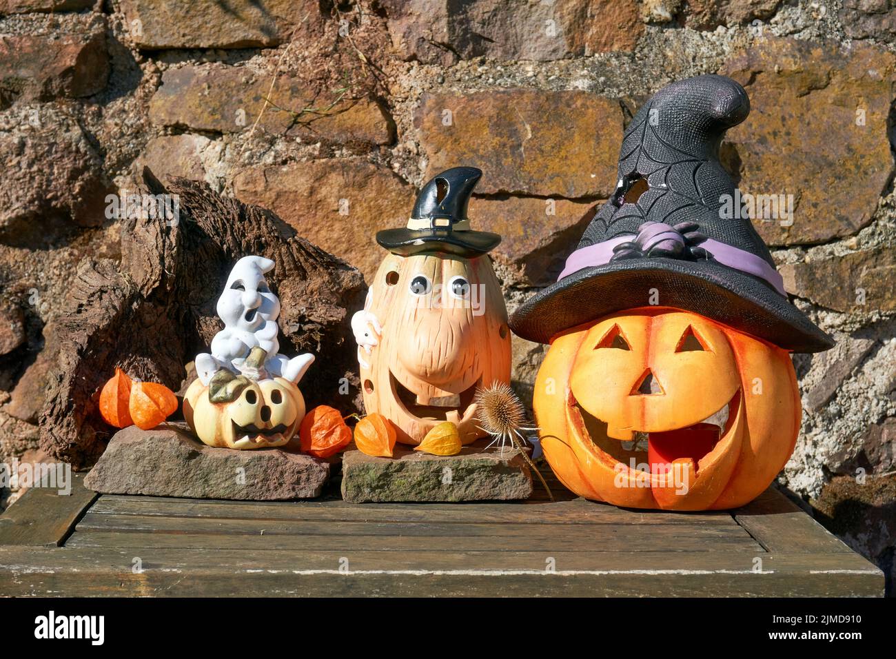 A Shiny halloween pumpkins made of ceramic Stock Photo - Alamy