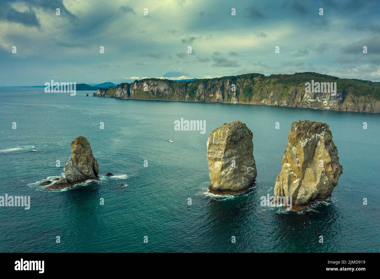 Three brother rocks in Avacha bay Stock Photo - Alamy