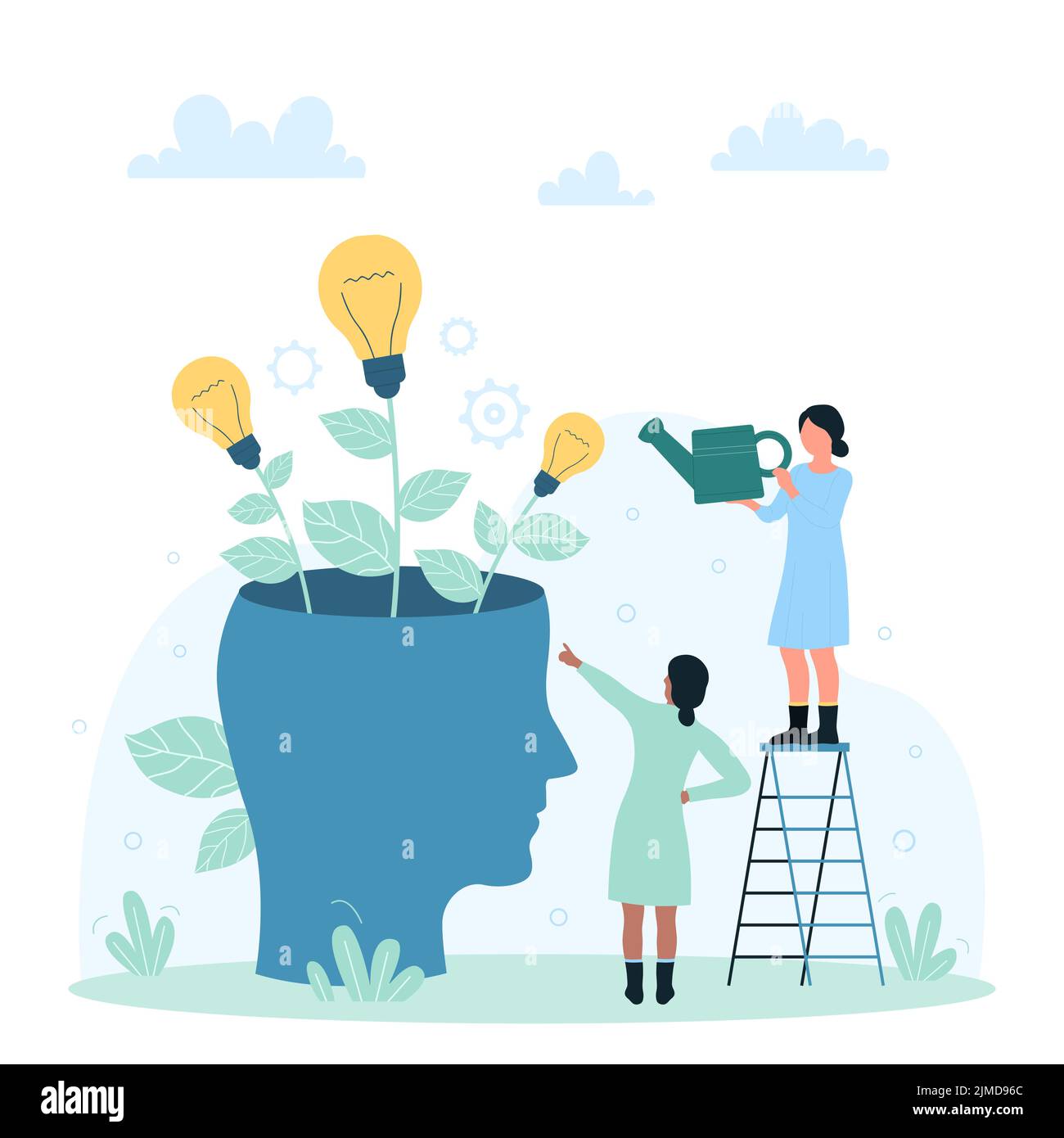 Teamwork on creative idea development and innovation, growing skills ...