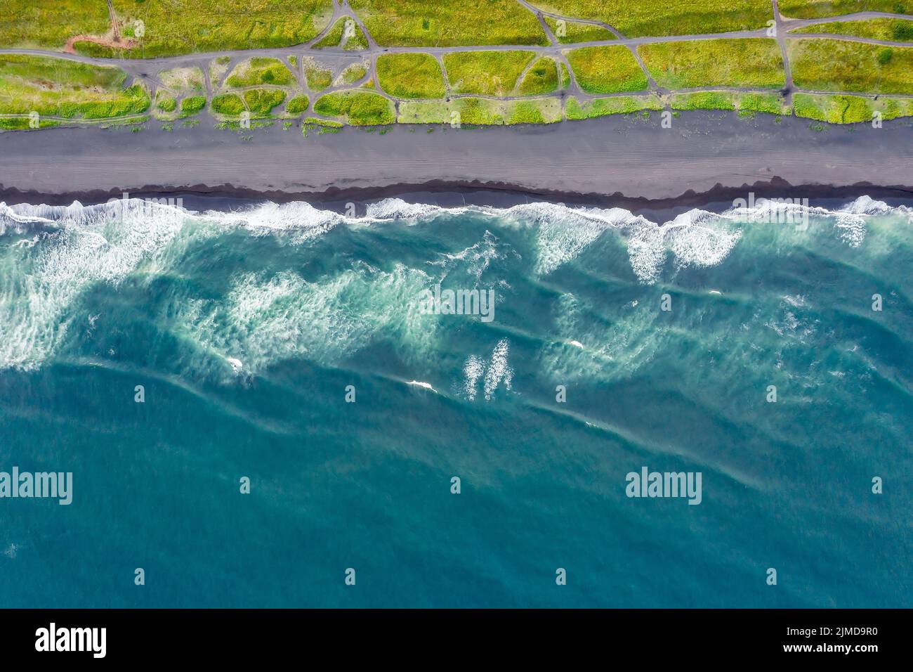 Beautiful view black sand beach hi-res stock photography and images - Alamy
