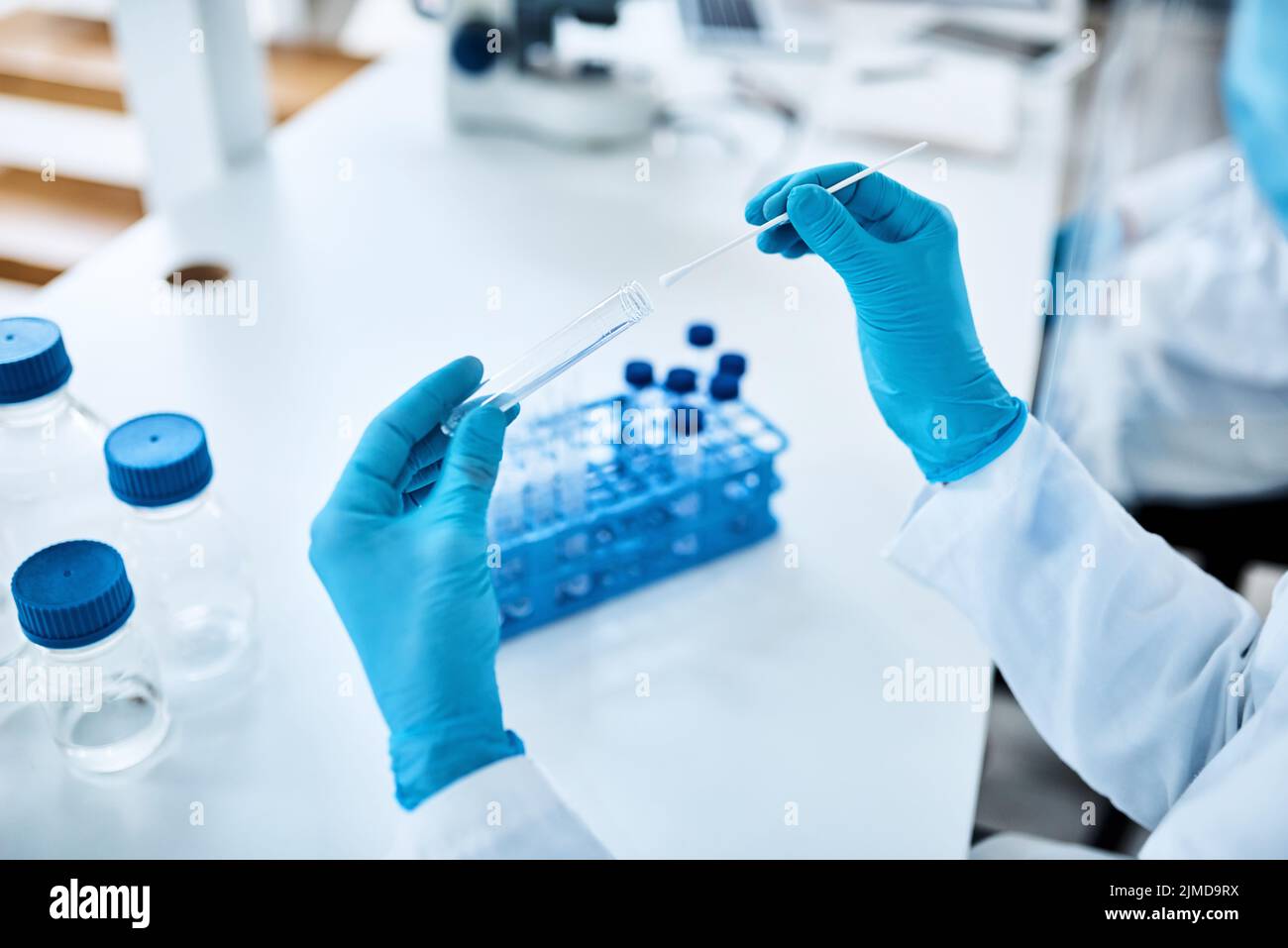 This is what a testing kit looks like. Closeup shot of an ...