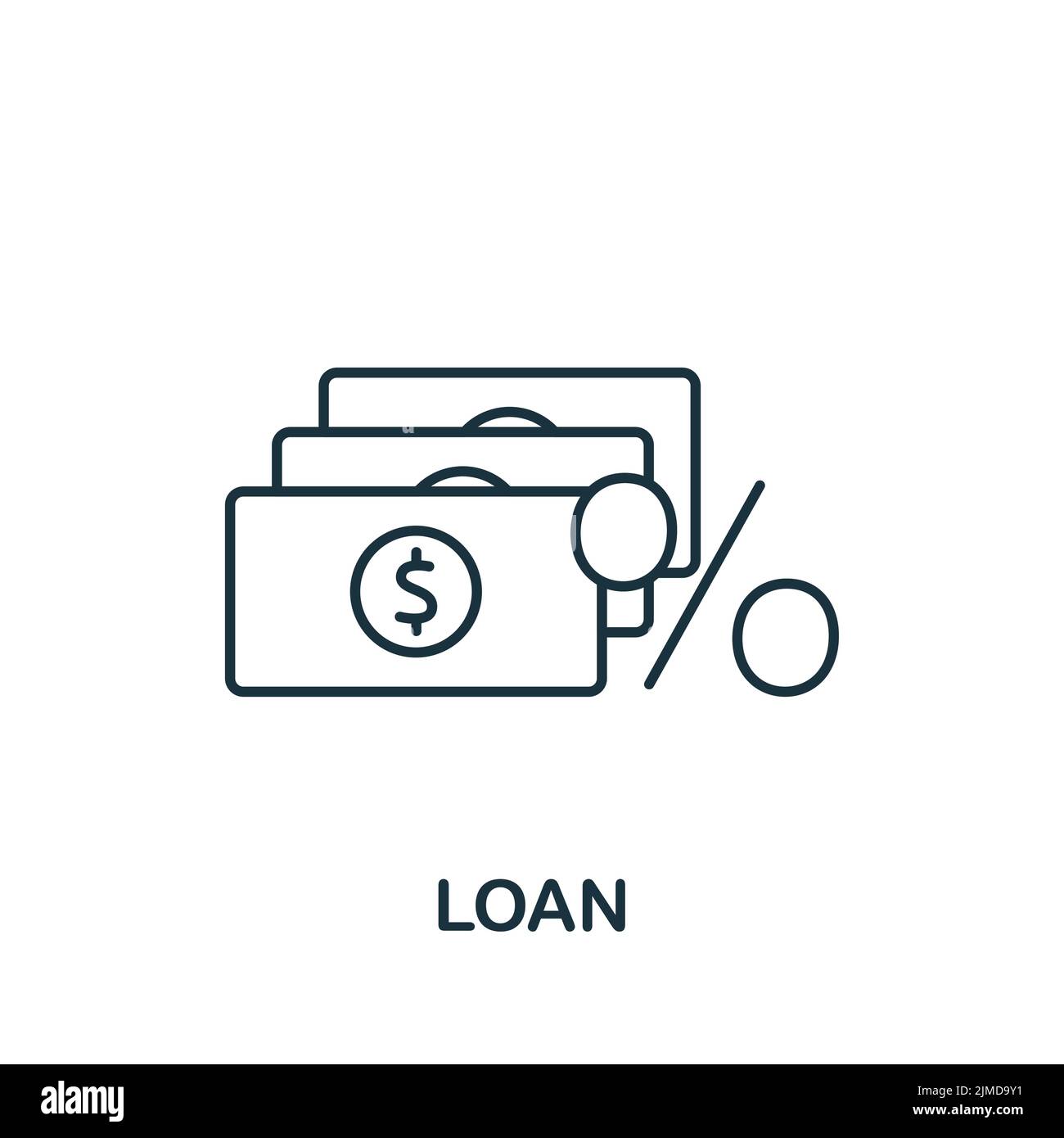 Loan icon. Monochrome simple Banking icon for templates, web design and ...