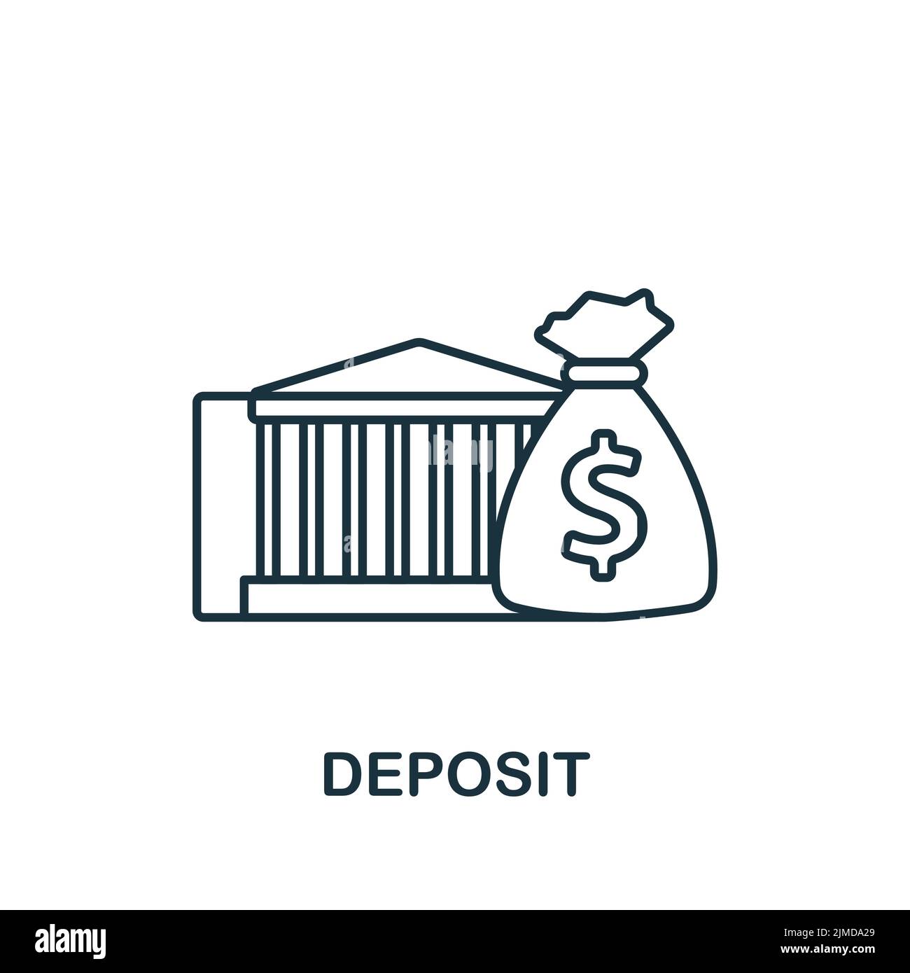 Deposit icon. Monochrome simple Banking icon for templates, web design ...