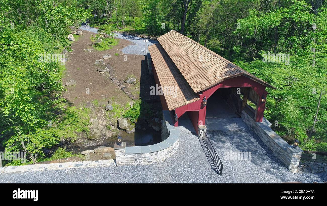 Aerial view historical stone bridge hi-res stock photography and images ...