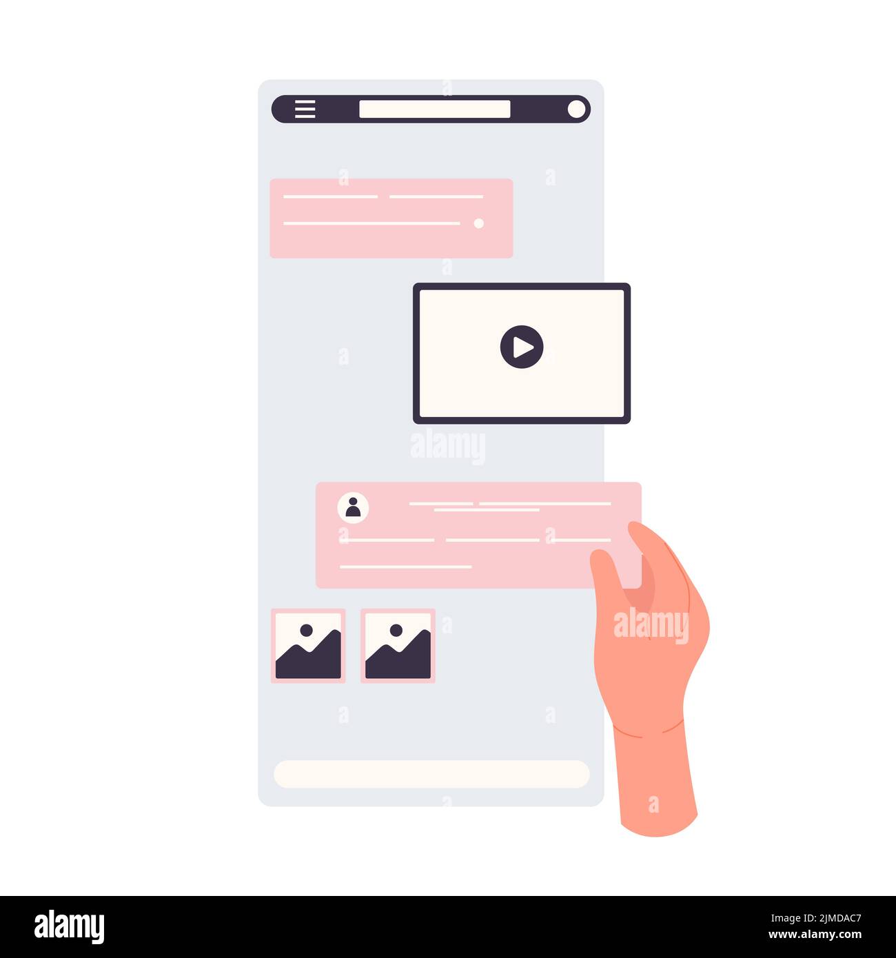 Sharing social media content. Online comment, review and client ...