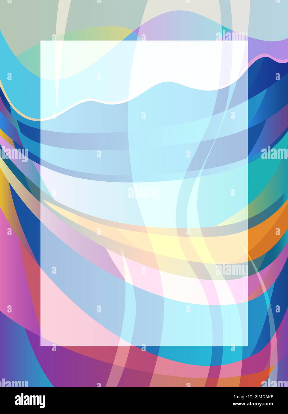 Vector colorful abstract background design with blank rectangle for ...