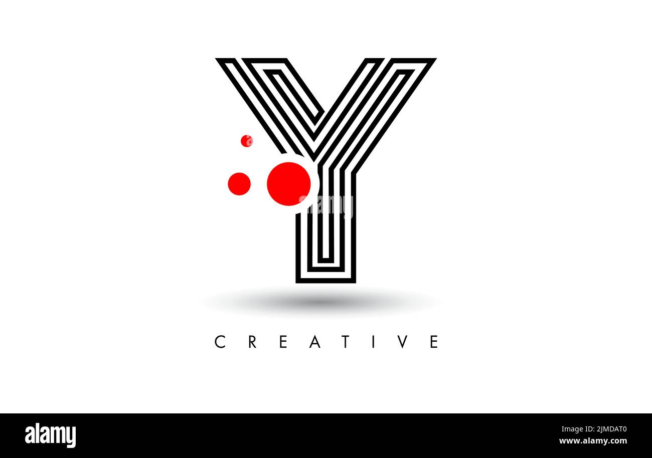 Lines Y Letter Logo Letter made of Lines. Monogram Style Letter Icon ...