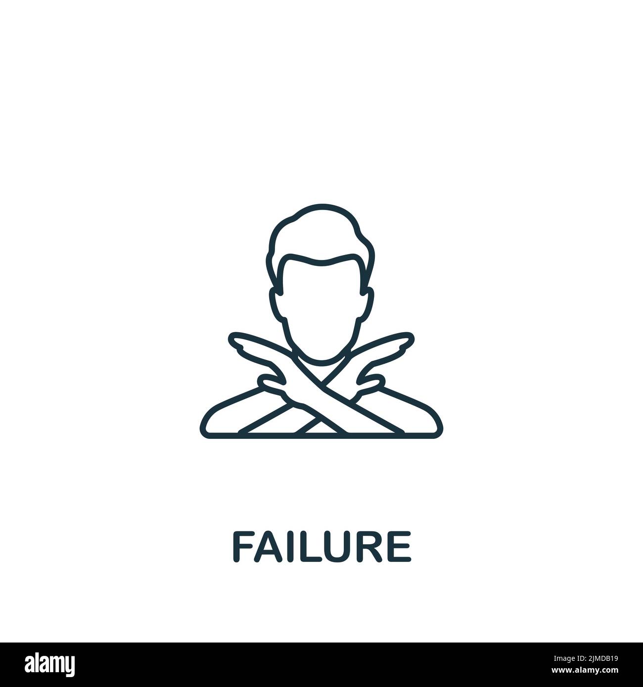 Failure icon. Monochrome simple Brain Process icon for templates, web ... Failure icon. Monochrome simple Brain Process icon for templates, web ...