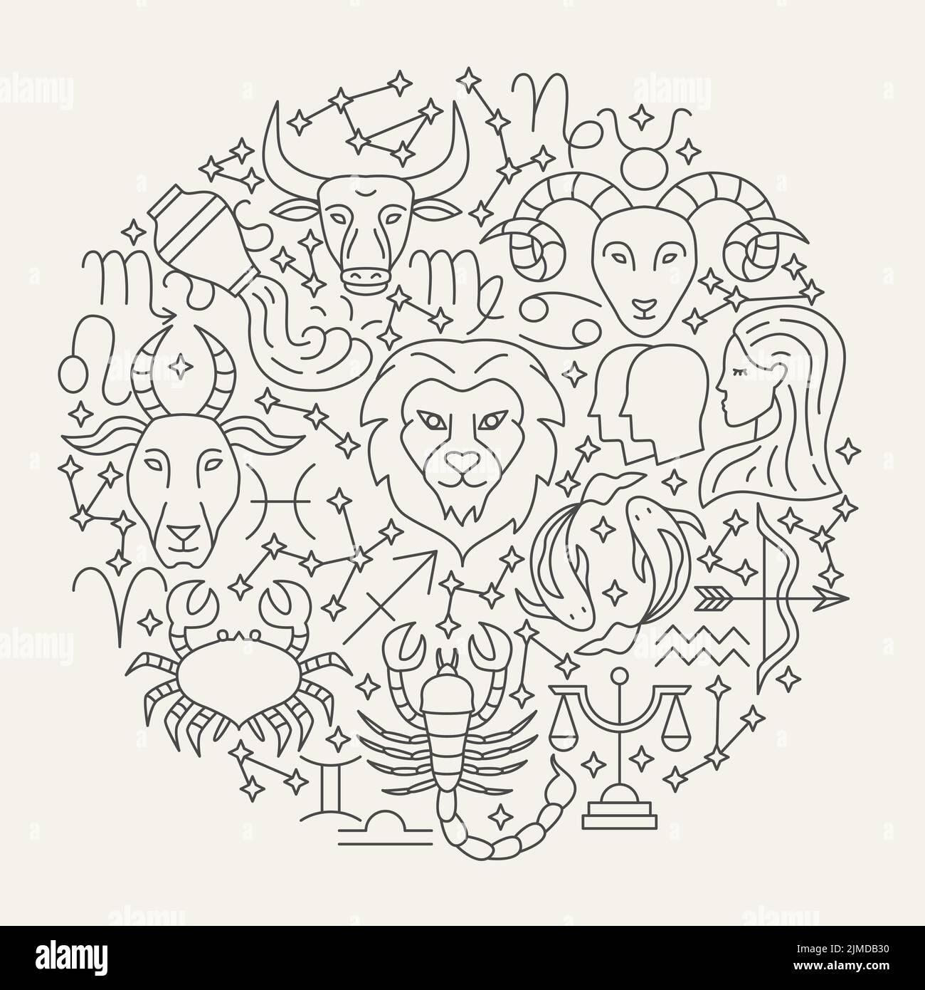 Universe line vector icons Stock Vector Images - Alamy