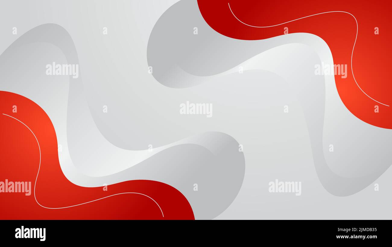 An abstract wave background in red and white Stock Vector Image & Art ...