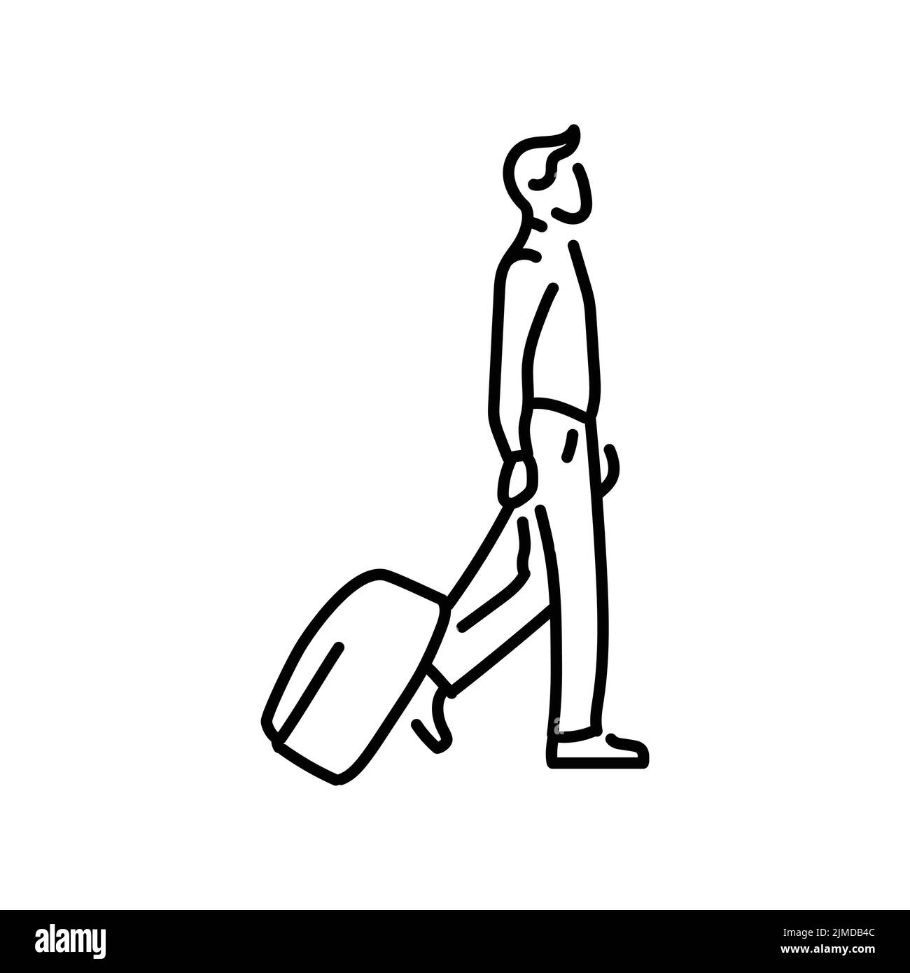 Man On Business Trip Color Line Icon Female Entrepreneur Pictogram man-on-business-trip-color-line-icon-female-entrepreneur-pictogram