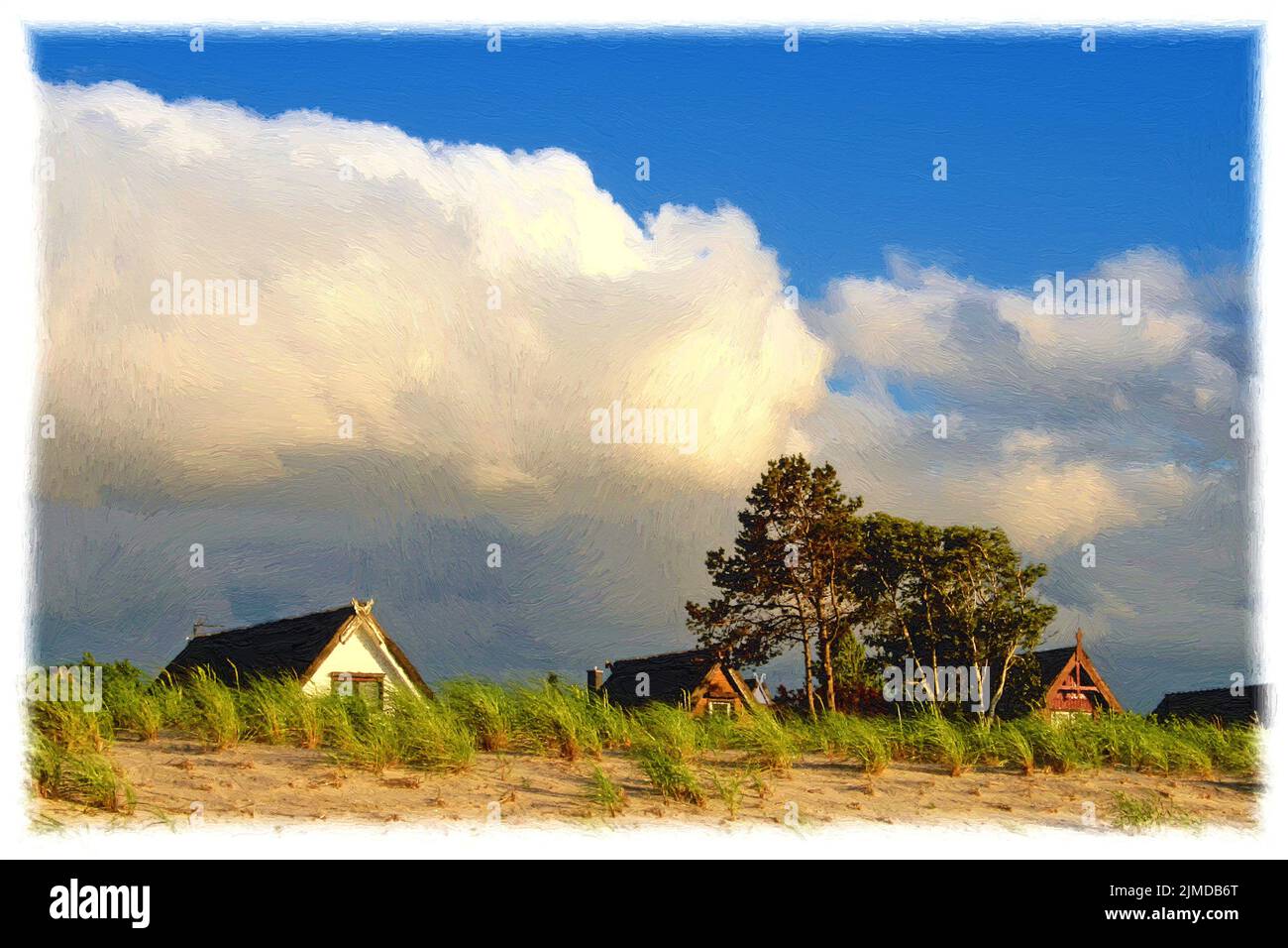 Sea trees sky beach Cut Out Stock Images & Pictures - Alamy