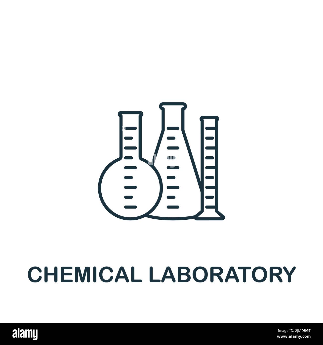 Chemical Laboratory icon. Monochrome simple Bioengineering icon for ...