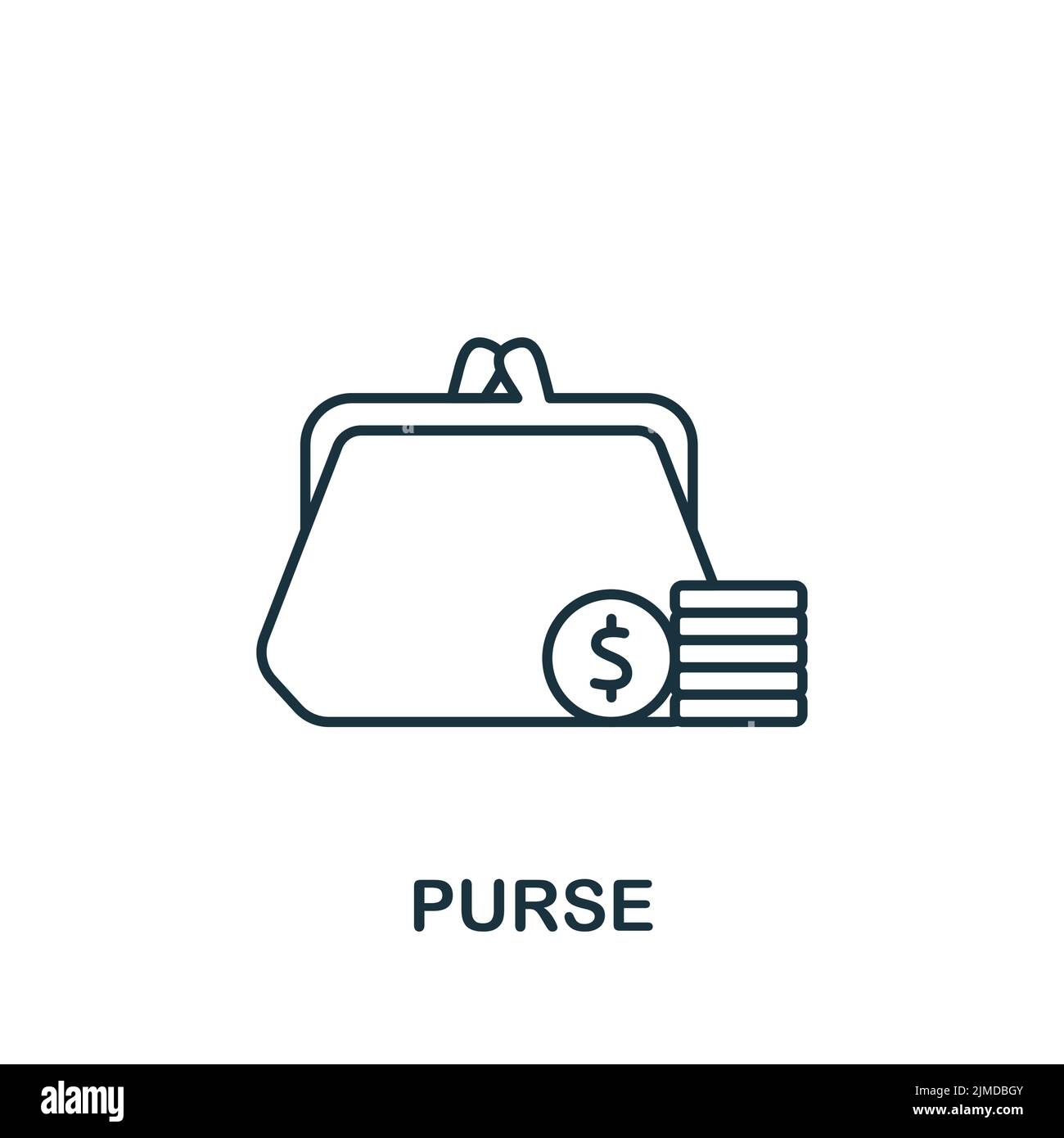 Purse icon. Monochrome simple Banking icon for templates, web design ...