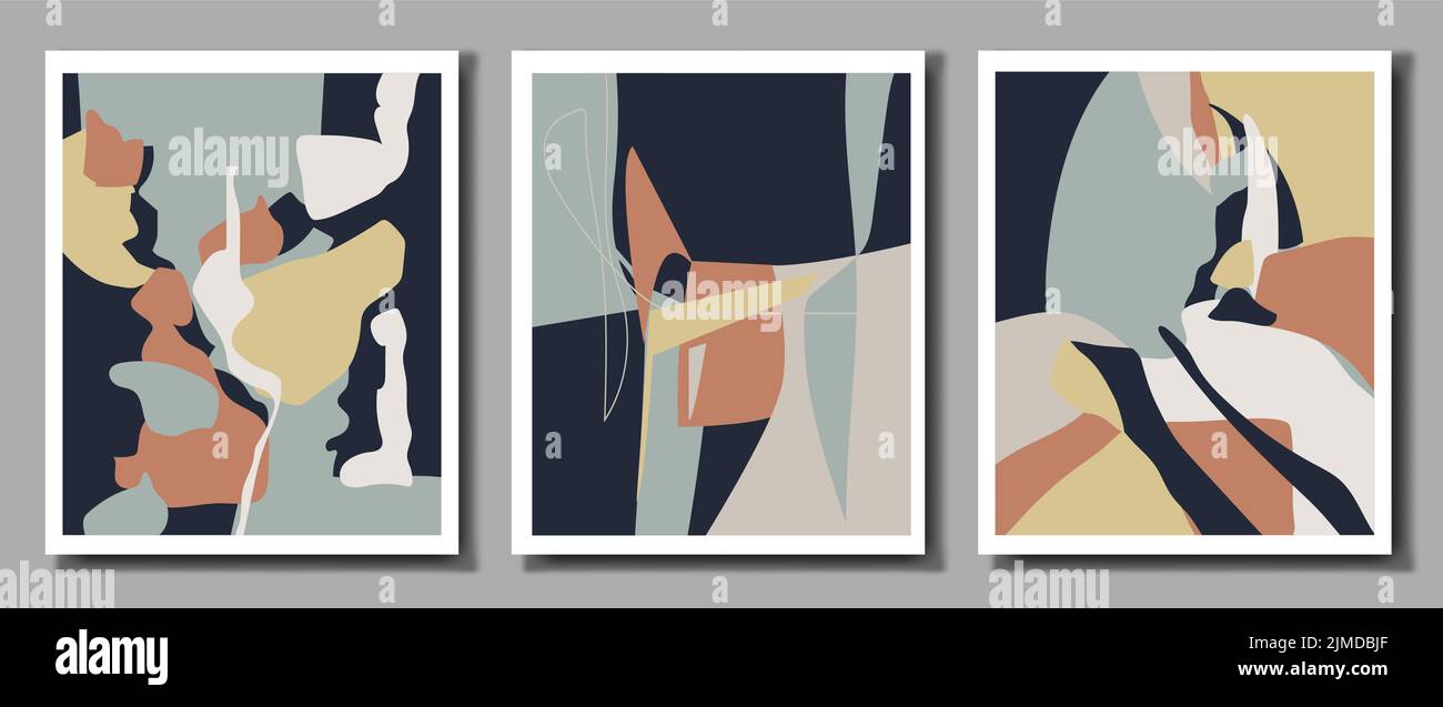 Vector illustration. Boho style. A set of abstract posters Stock Vector Image & Art - Alamy