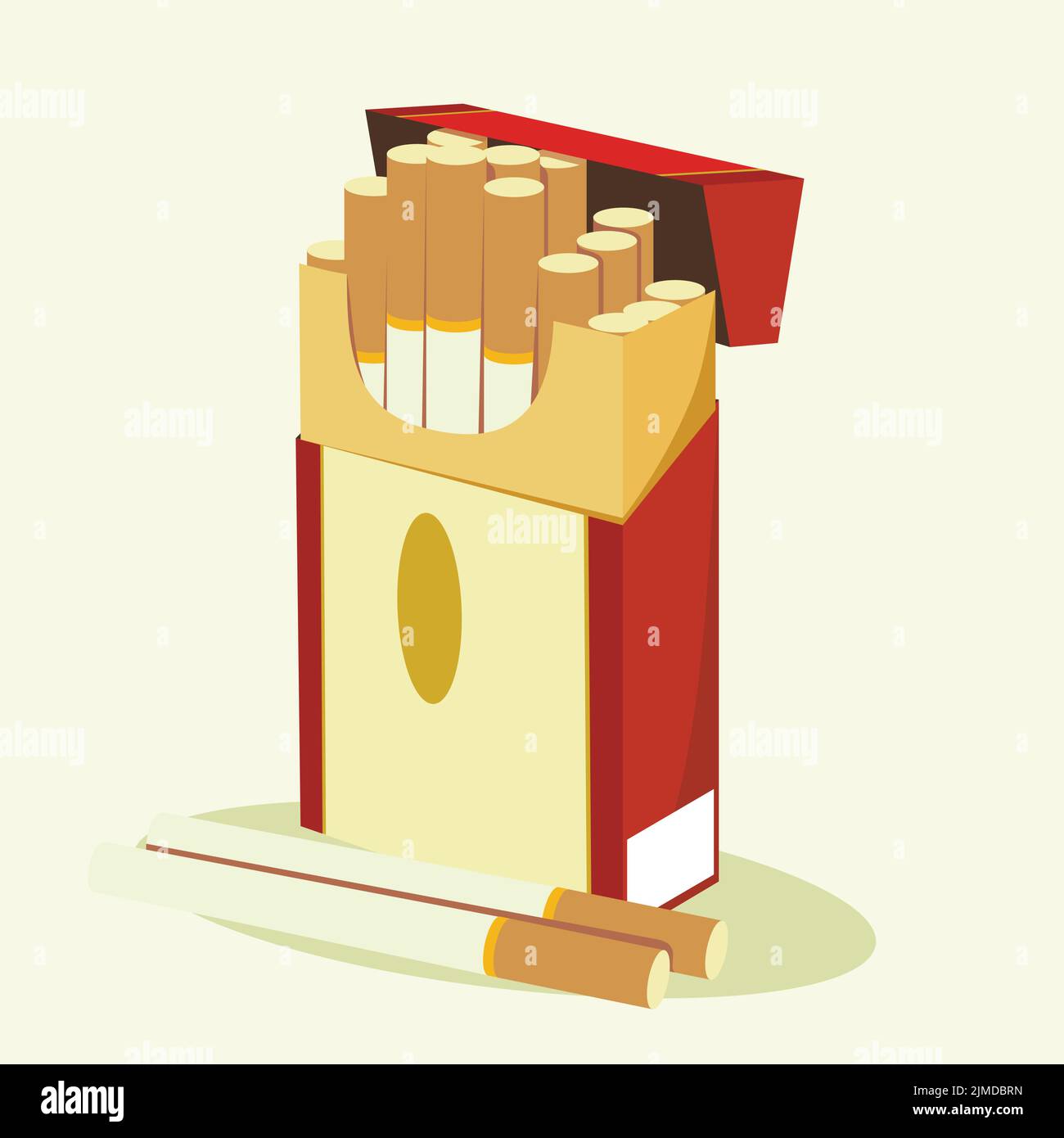 an image of a cartoon-styled pack of cigarettes Stock Vector Image ...