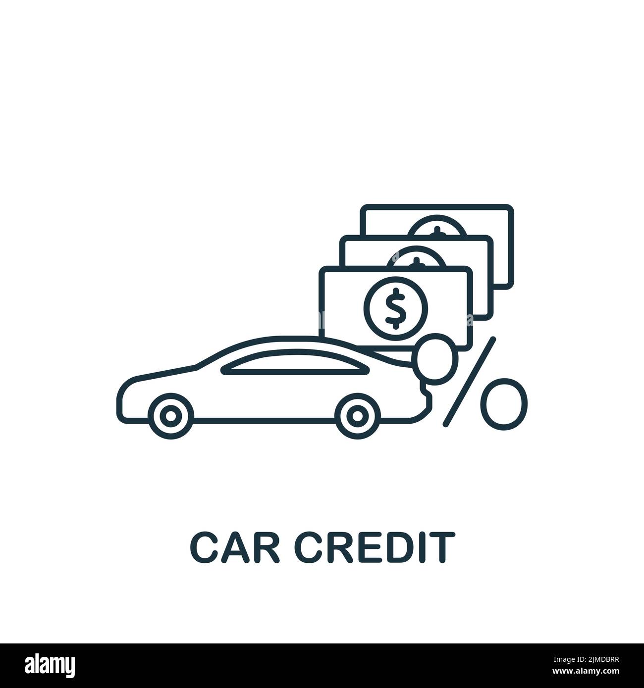 Car Credit icon. Monochrome simple Banking icon for templates, web ...