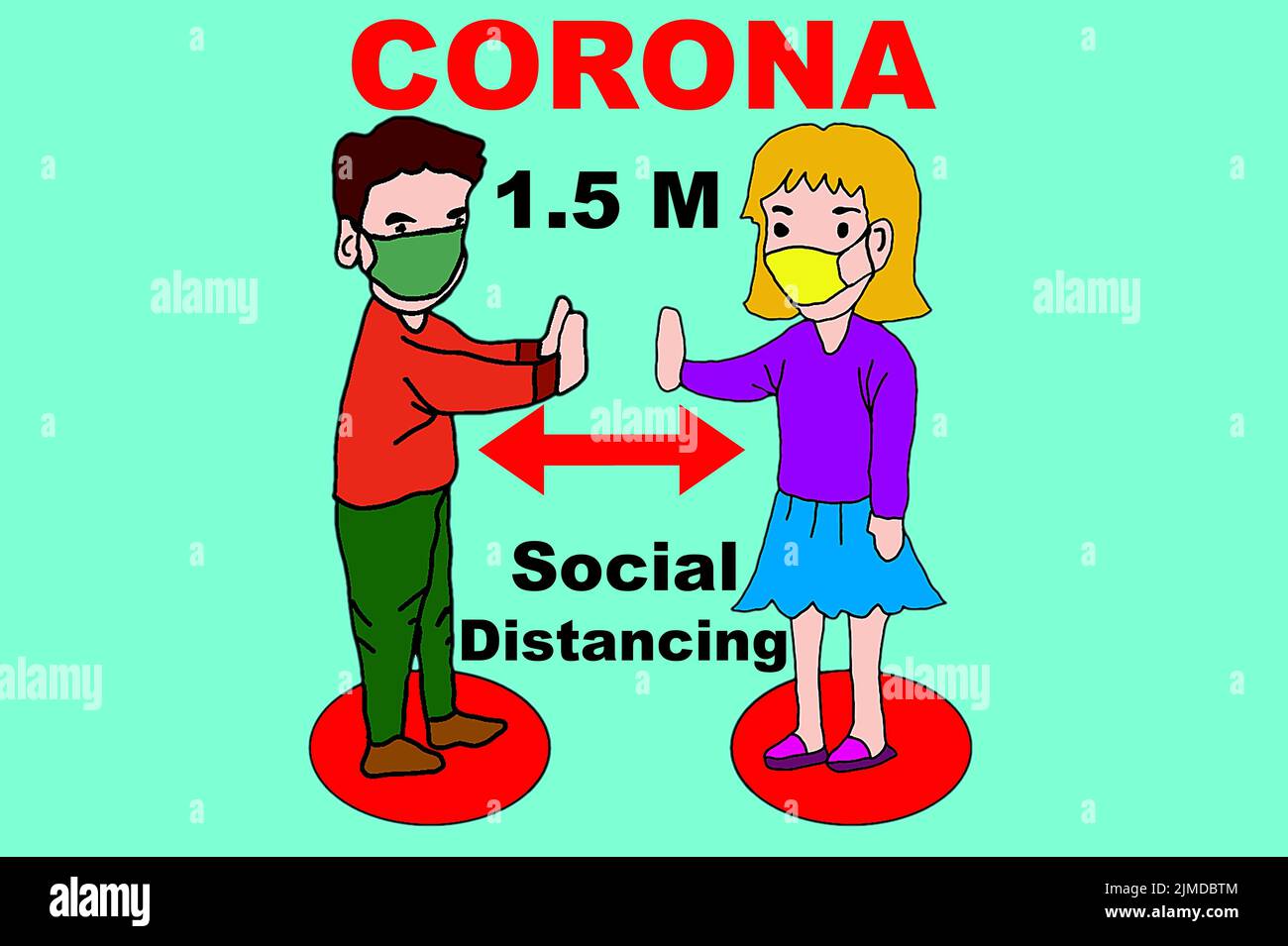 A woman avoids coughing man, Social distancing infographic, Stay safe ...