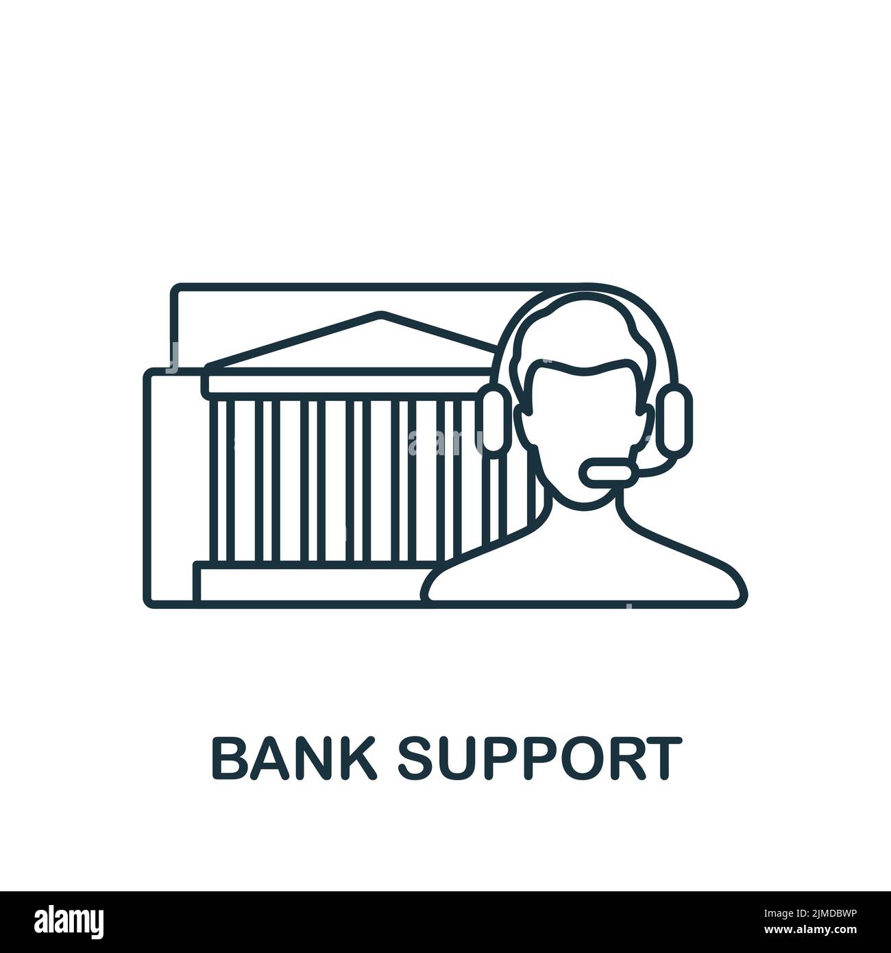 Bank Support icon. Monochrome simple Banking icon for templates, web ...