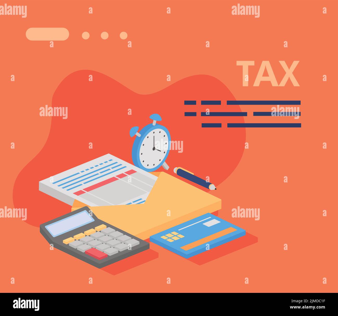 envelope and tax set icons Stock Vector Image & Art - Alamy