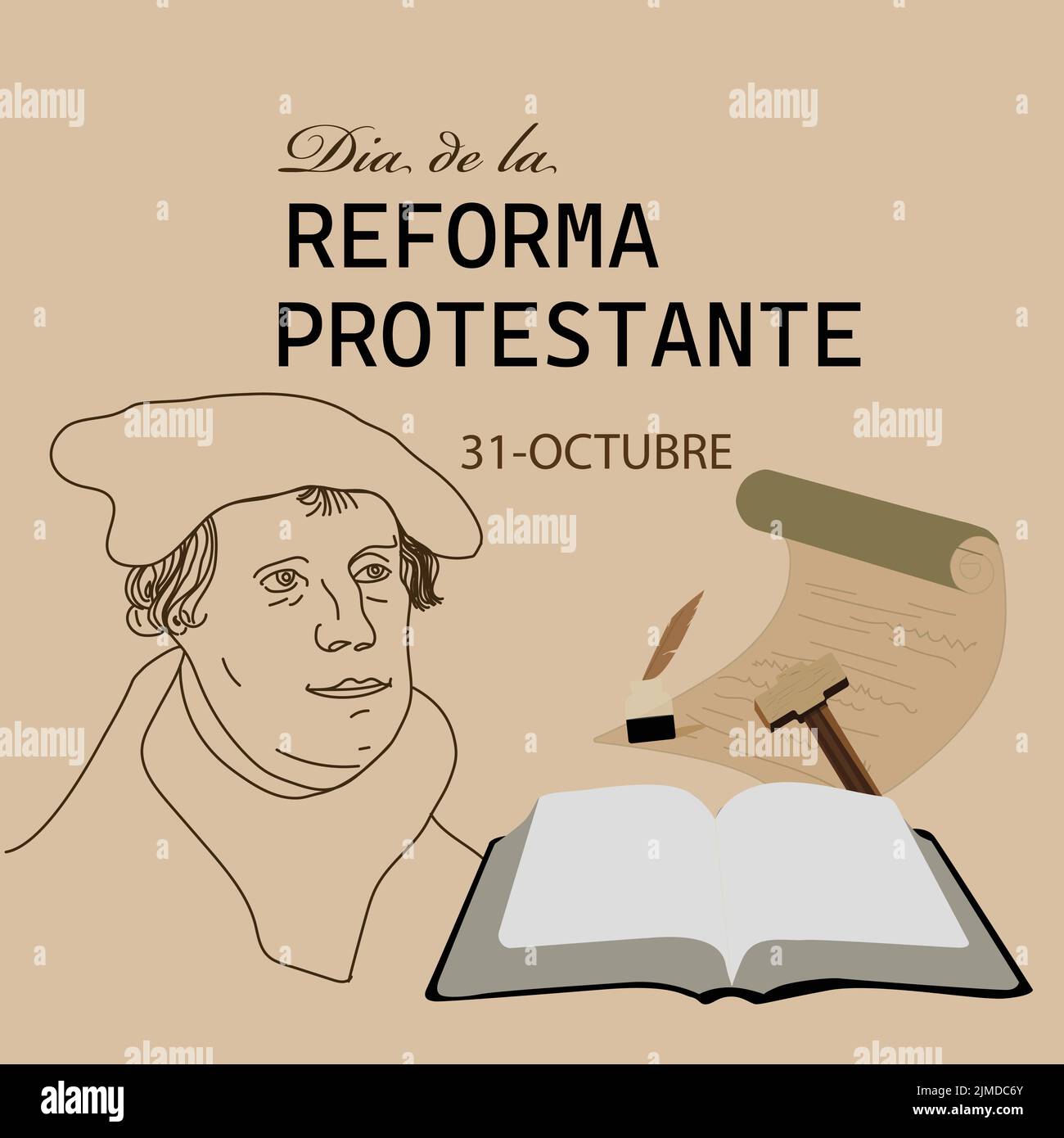 Portrait of the Protestant philosopher Martin Luther. Protestant ...