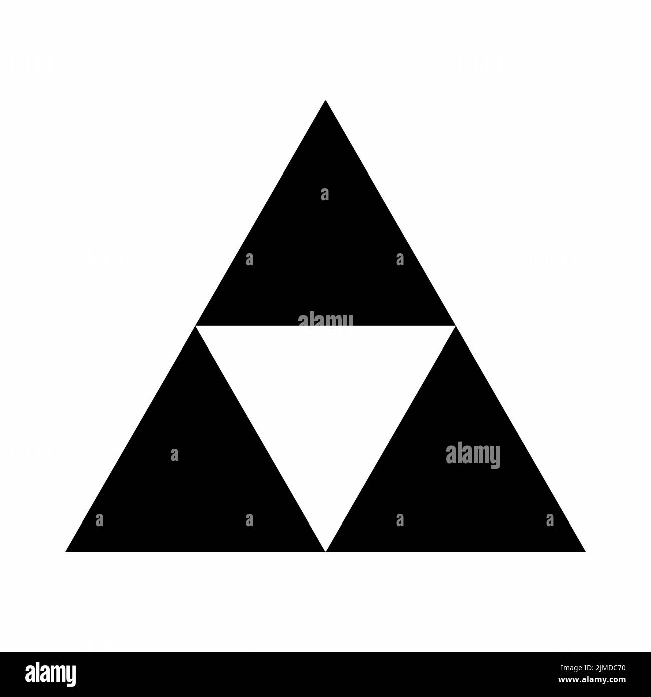 Black triangles set isolated on white background Stock Vector Image ...