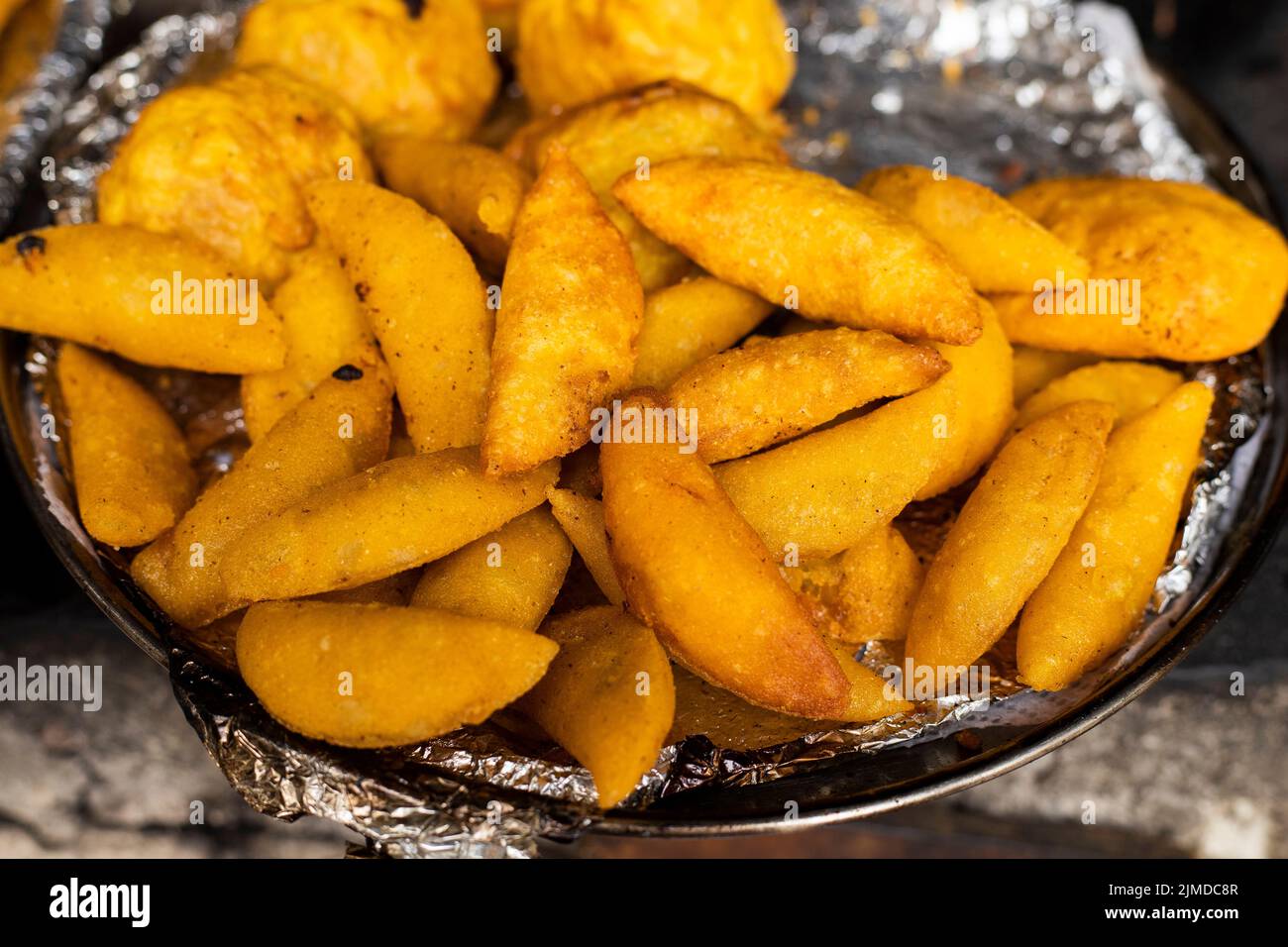 Empanadas, Colombian gastronomy - Fried street food Stock Photo - Alamy