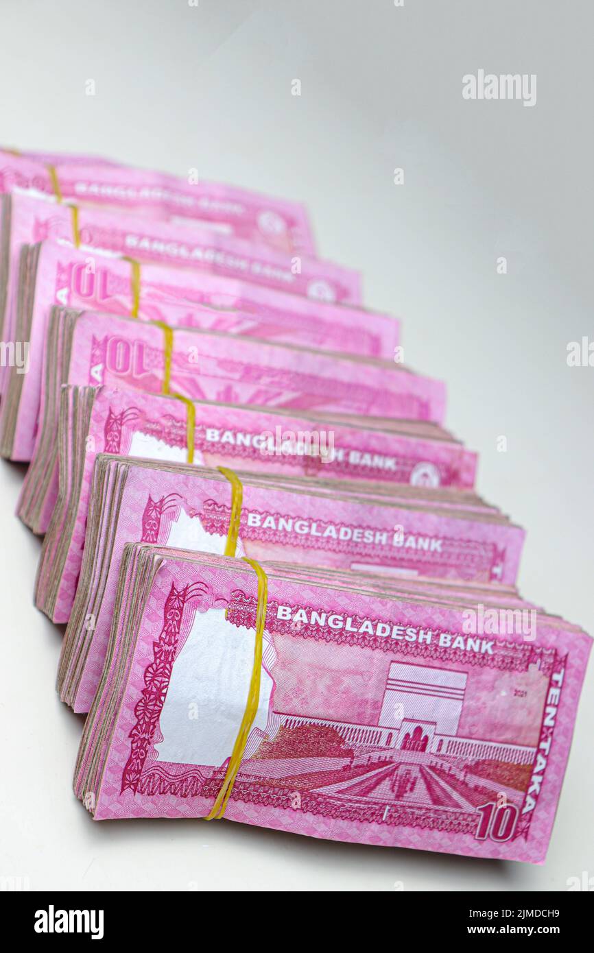 bangladeshi bank note bundle stock on bank Stock Photo - Alamy