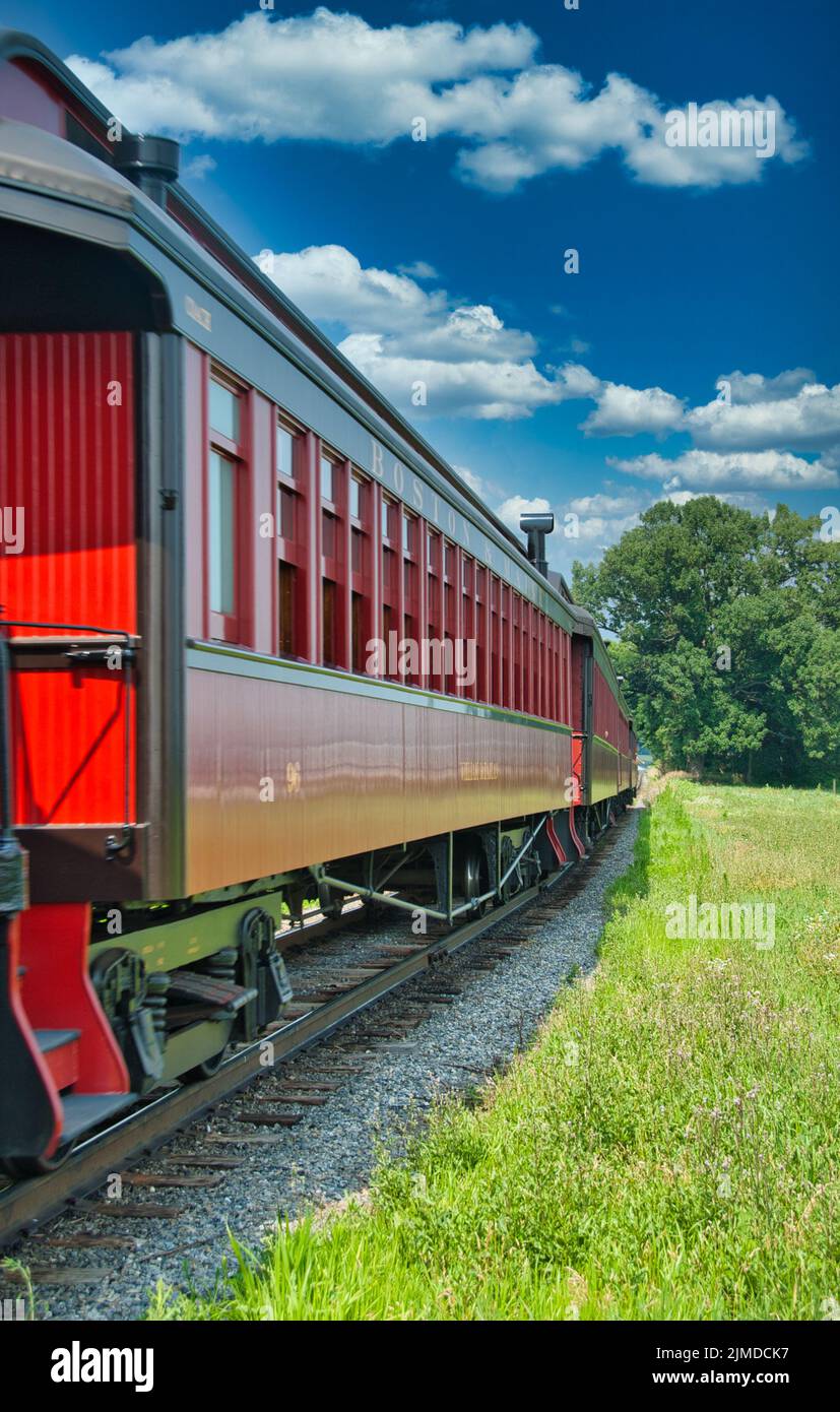 Aerial view passenger train traveling hi-res stock photography and ...