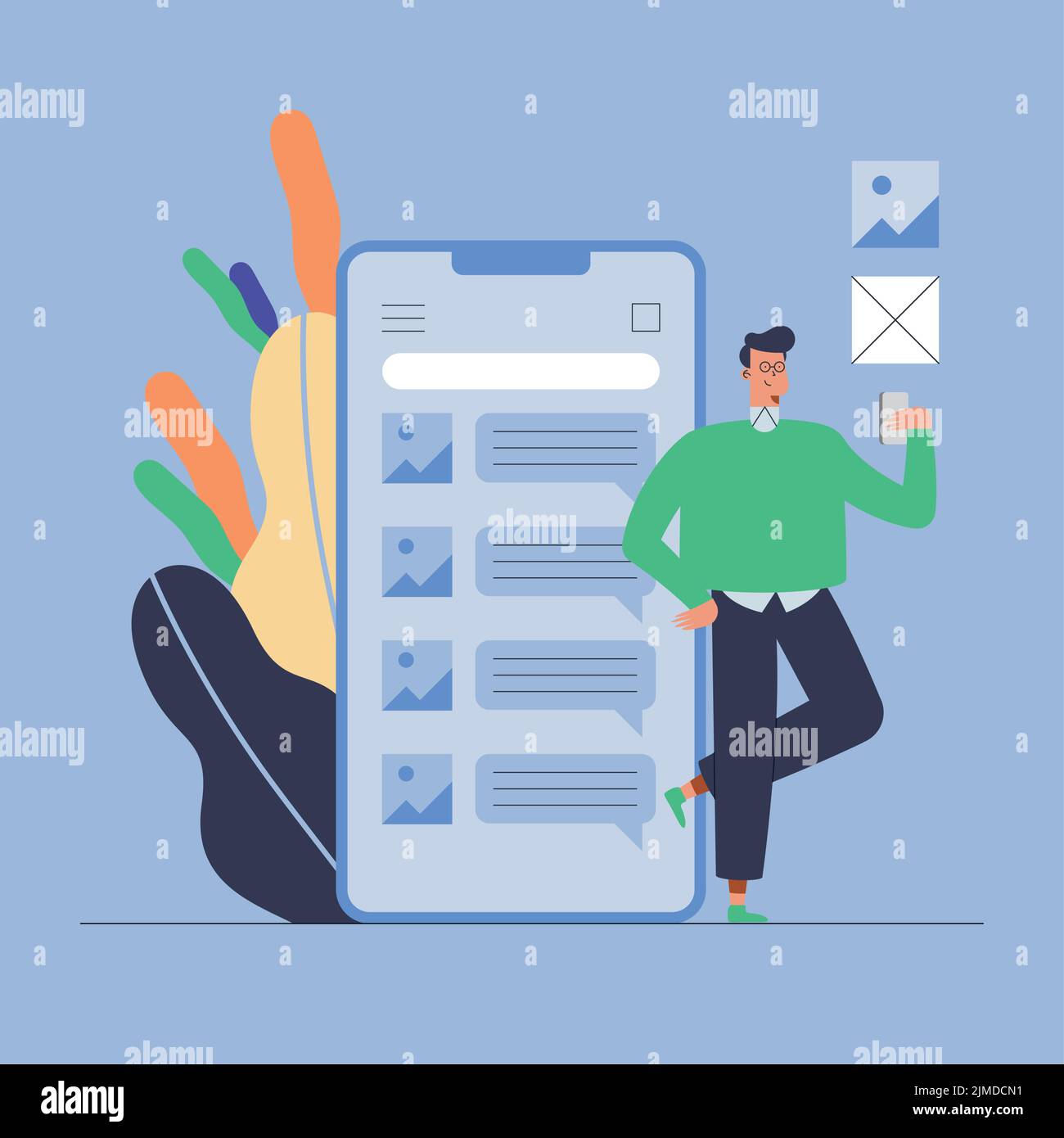 UI and UX male designer character Stock Vector Image & Art - Alamy