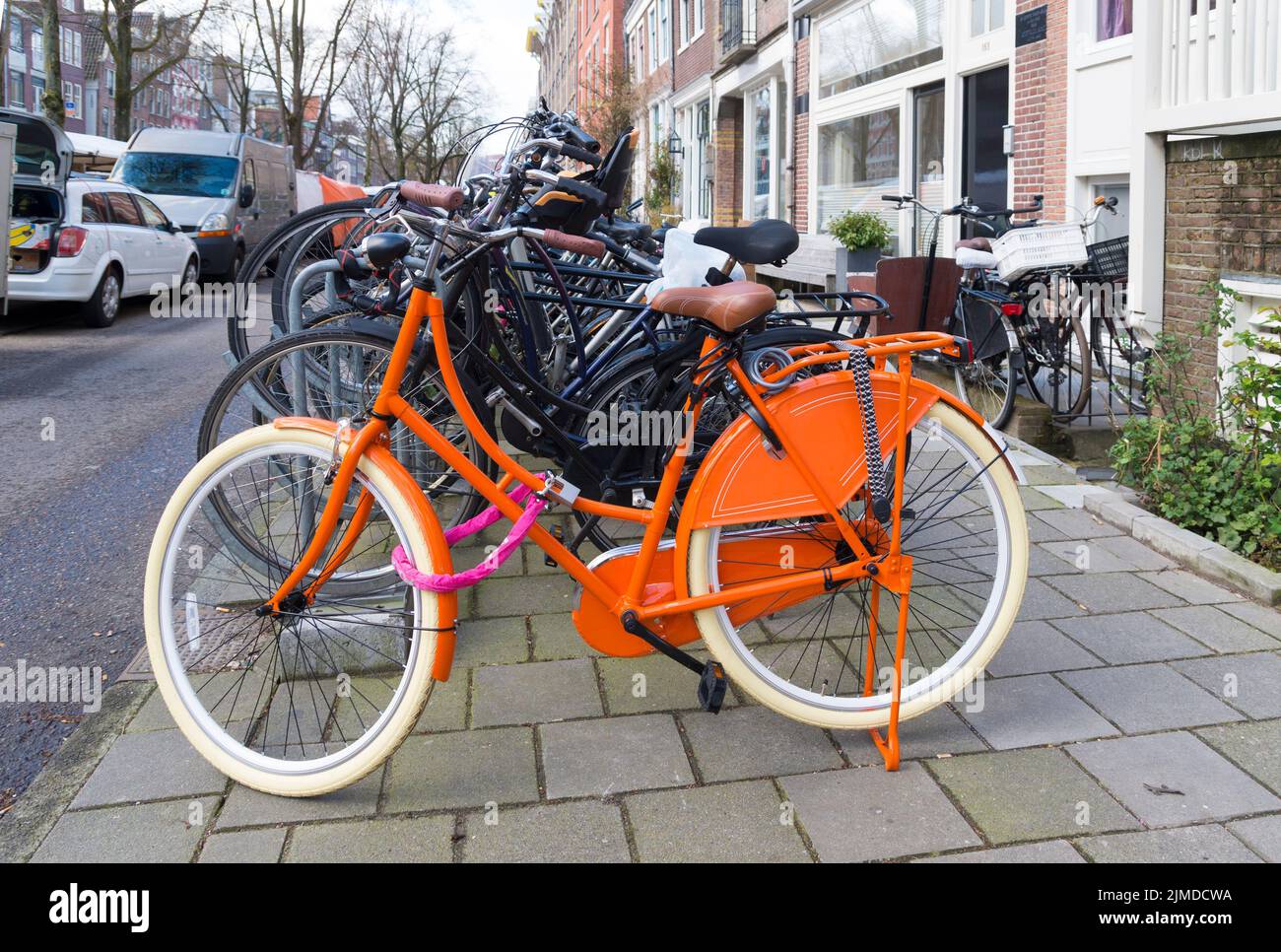 Old dutch bike orange hi-res stock photography and images - Alamy