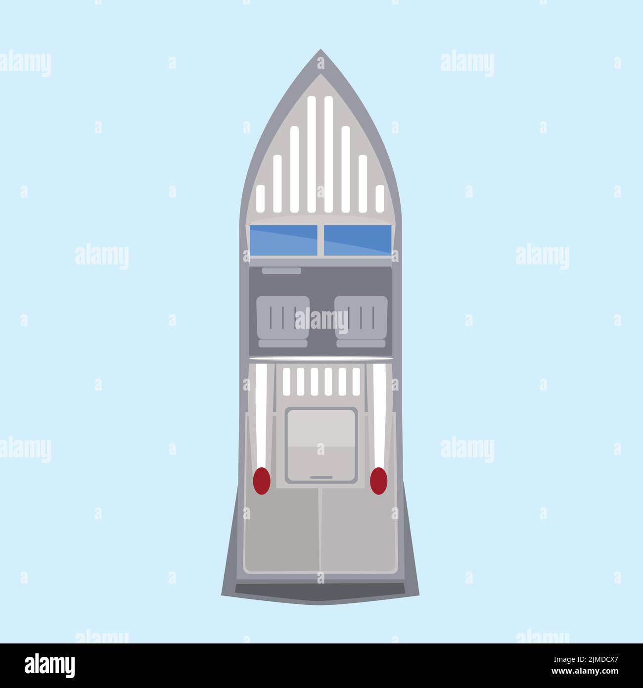 Yacht top view Stock Vector Images - Alamy