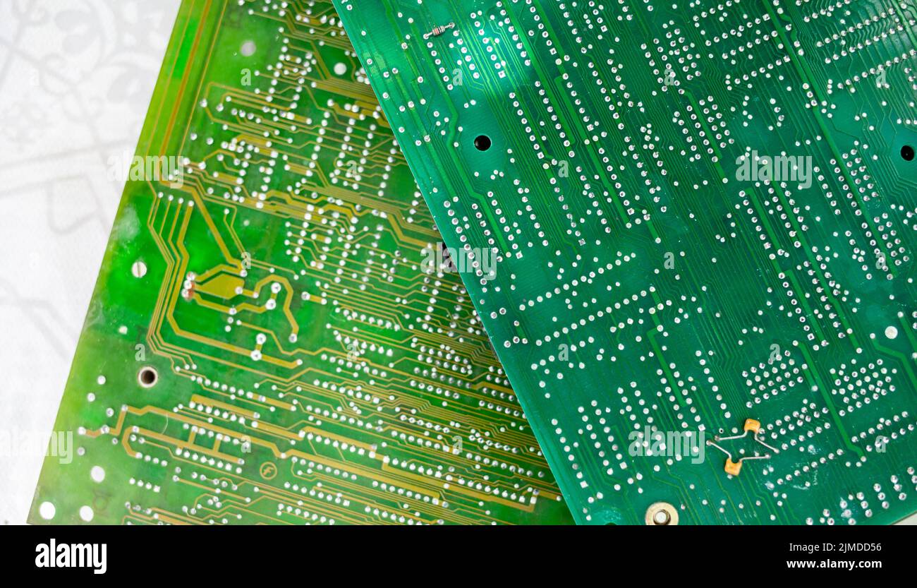 Old computer chips that are out of order. Not working microshops with ...