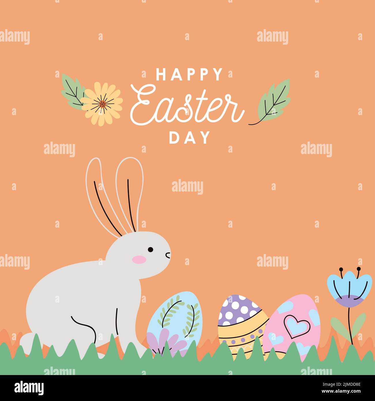 happy easter card with landscape Stock Vector Image & Art - Alamy