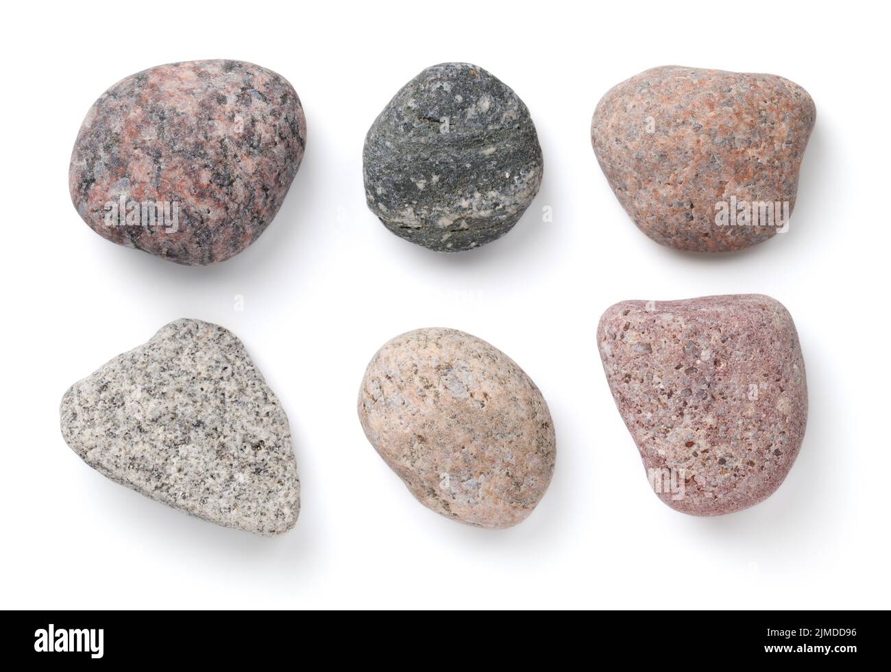 Collection Of Various Stones Isolated On White Stock Photo - Alamy