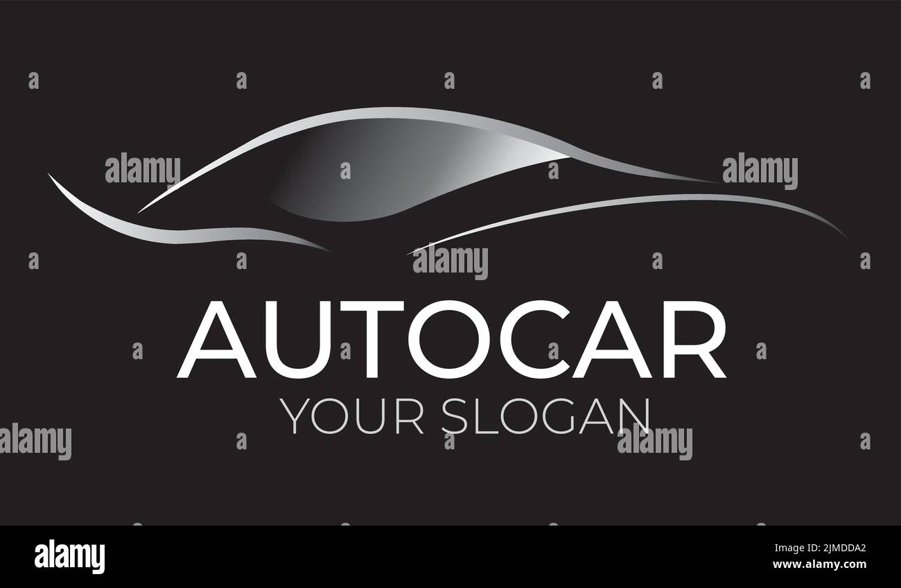 The Autocar Your Slogan on black background Stock Vector Image & Art ...