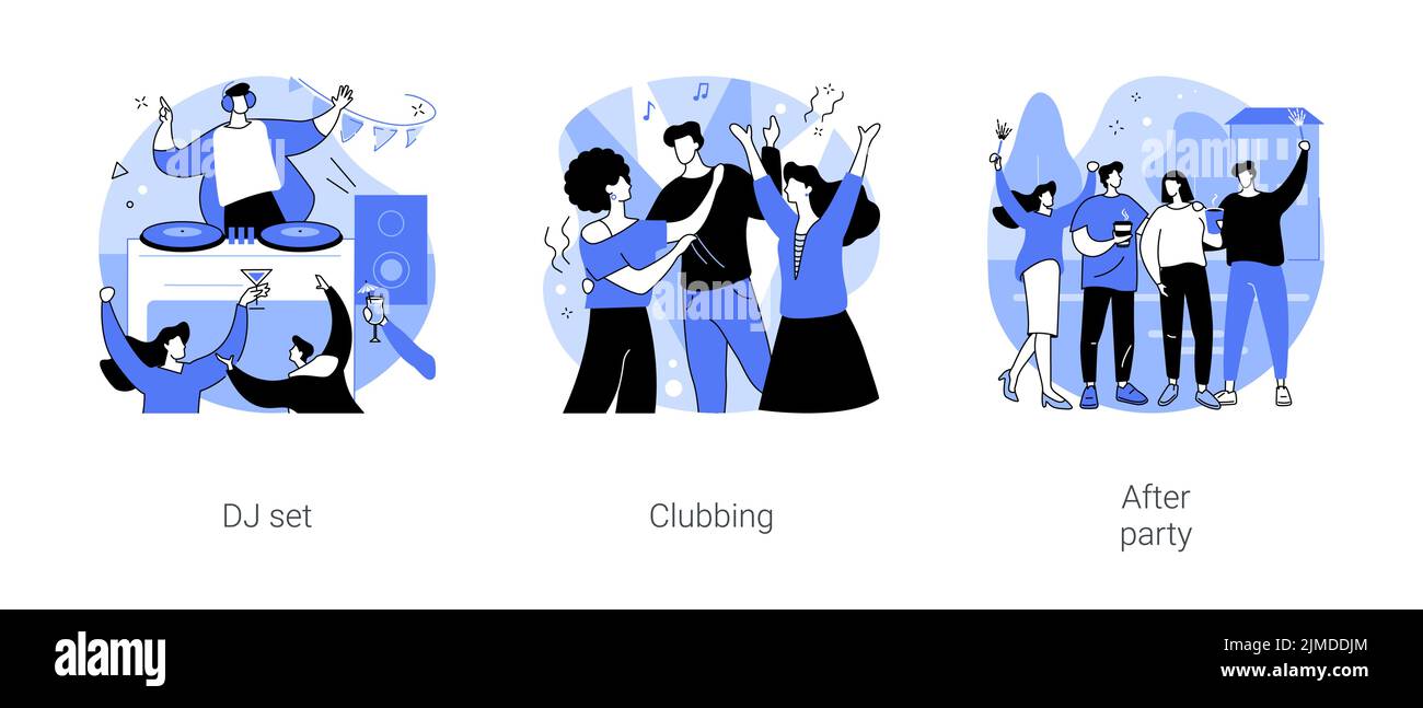 Hanging out in a nightclub isolated cartoon vector illustrations se ...