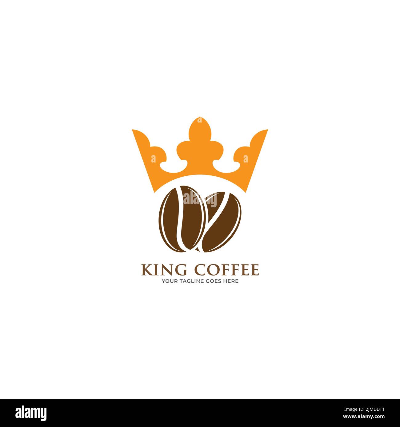 a vector logo of coffee bean with text king coffee Stock Vector Image ...