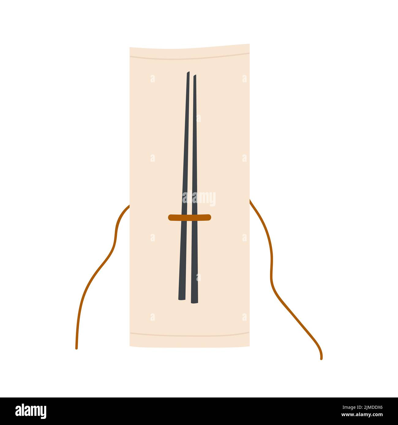 Wooden eating sticks. Zero waste, bamboo product, organic items vector ...