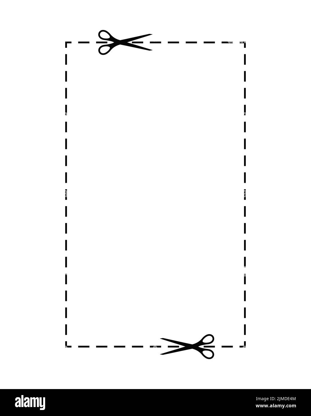Scrissors cut coupon on dotted line with dash icon Stock Vector Image ...