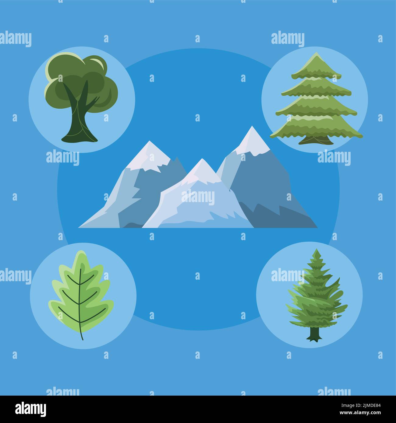 Five trees Stock Vector Images - Alamy
