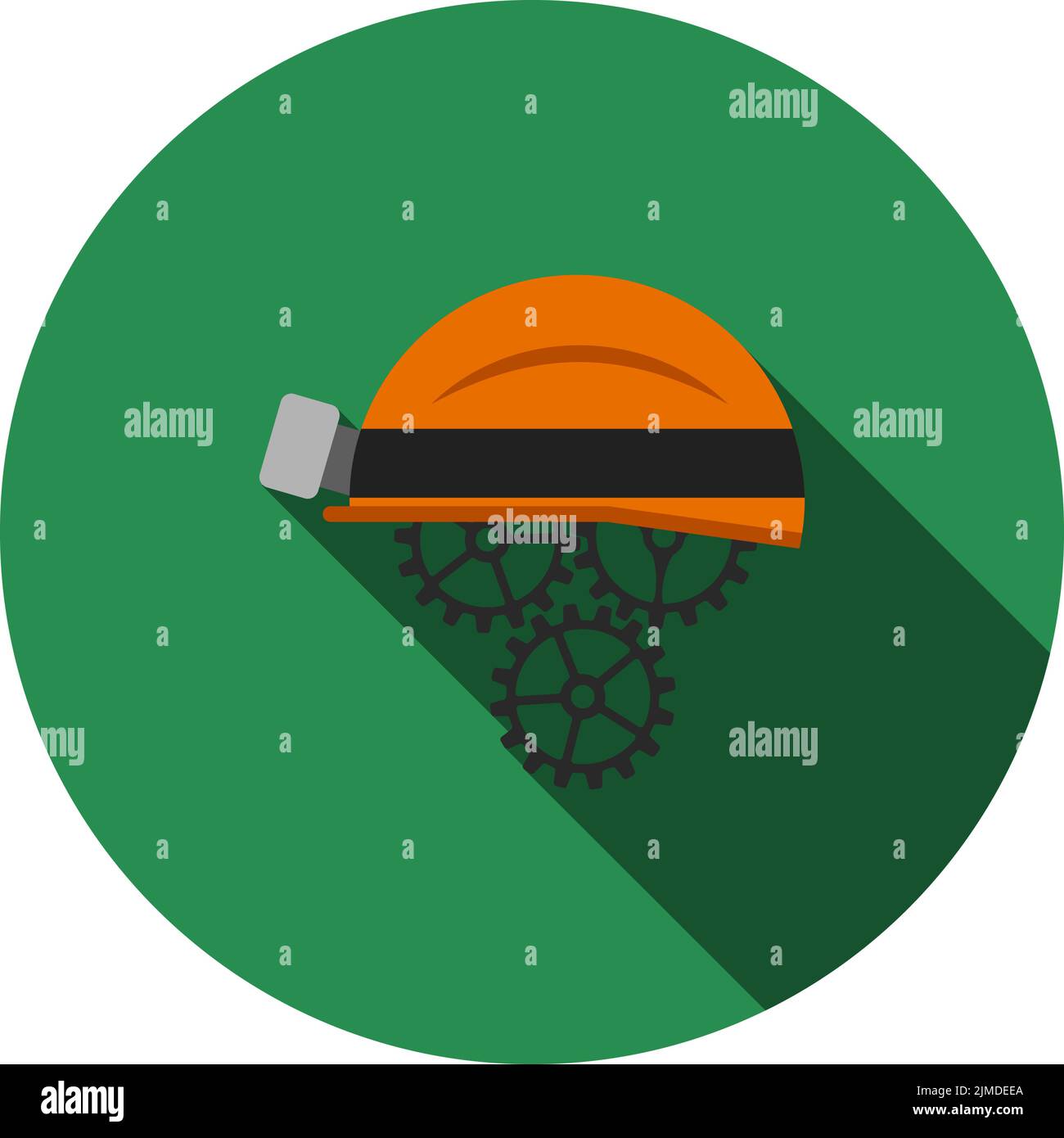 Labor Day Icon. Flat Circle Stencil Design With Long Shadow. Vector ...