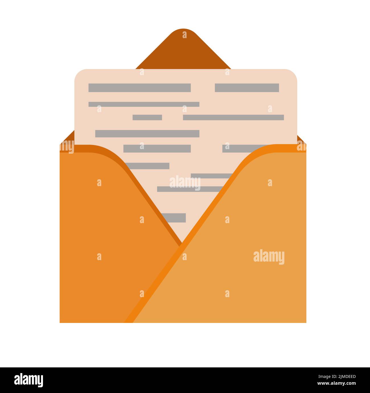 A vector illustration of a letter in an envelope Stock Vector Image ...