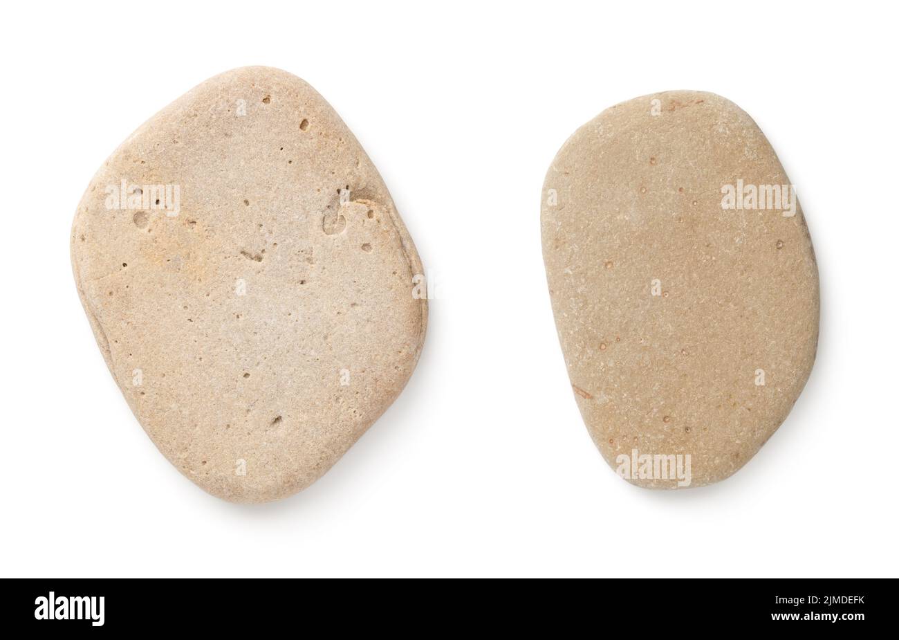 Two Stones Isolated Over White Background Stock Photo - Alamy