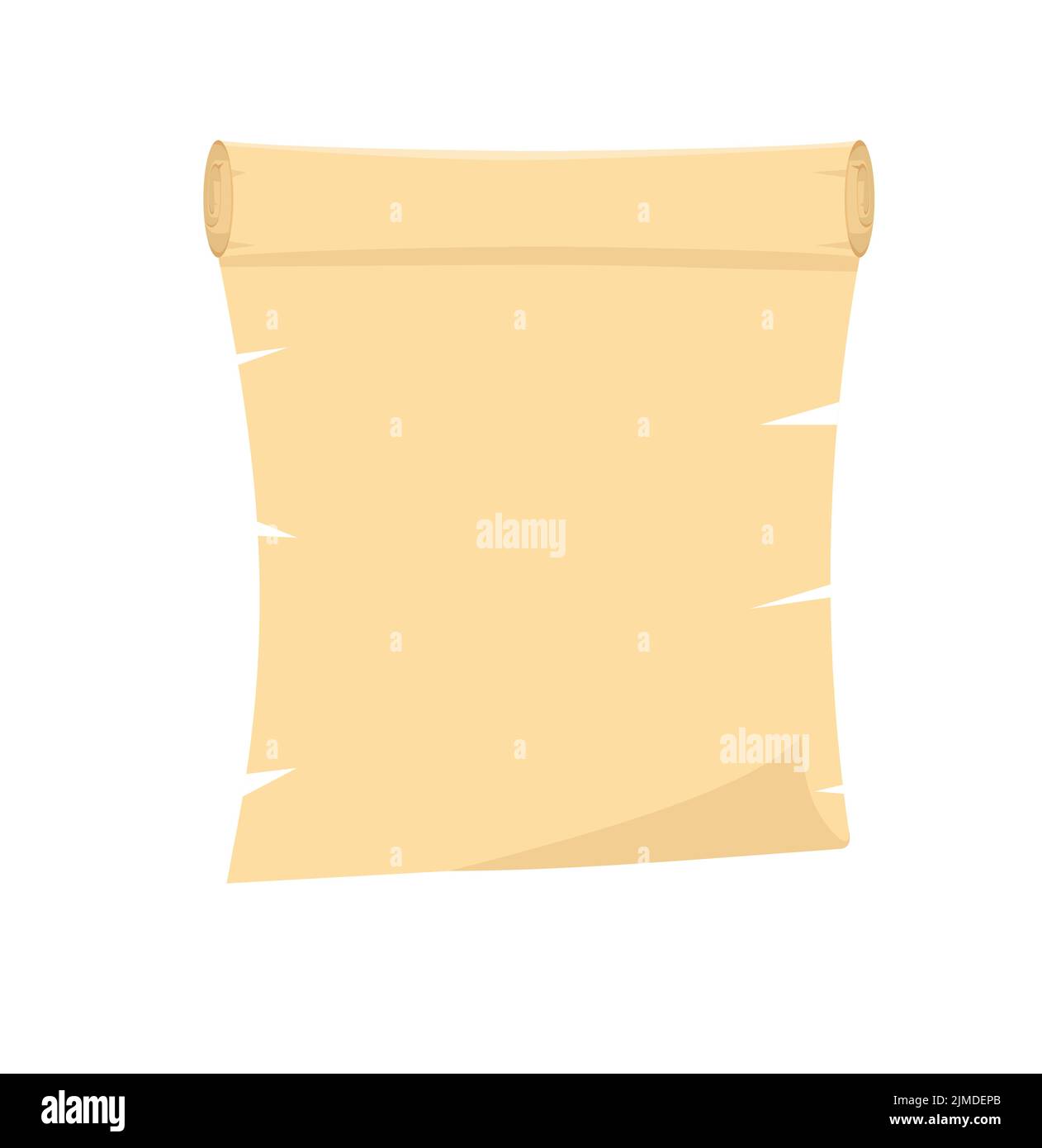 Papyrus scroll, parchment paper with old texture, vector banner ...