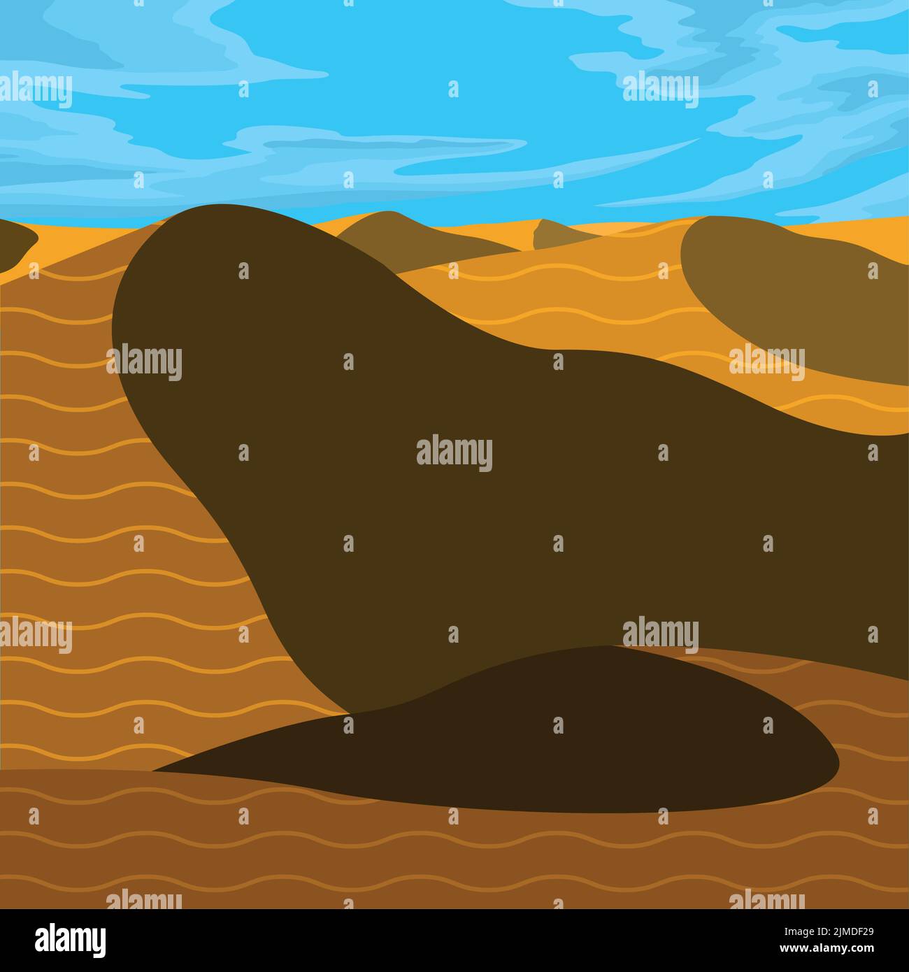 dry desert landscape horisont scene Stock Vector Image & Art - Alamy