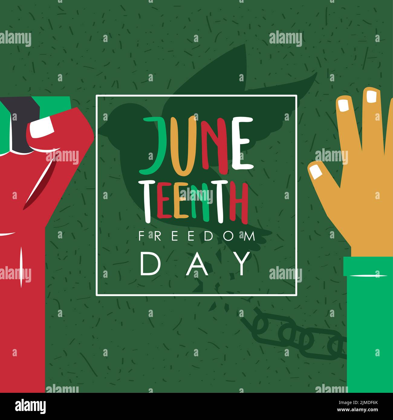 juneteenth freedom day frame with hands Stock Vector Image & Art - Alamy