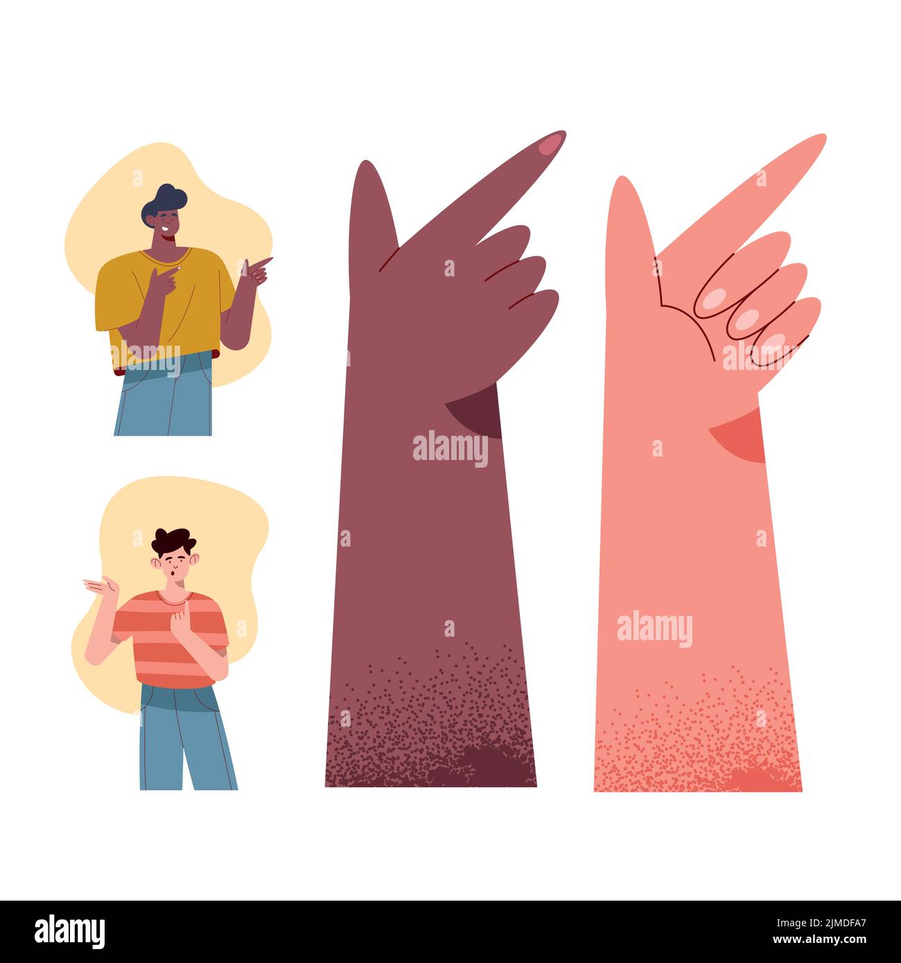 Four people pointing Stock Vector Images - Alamy