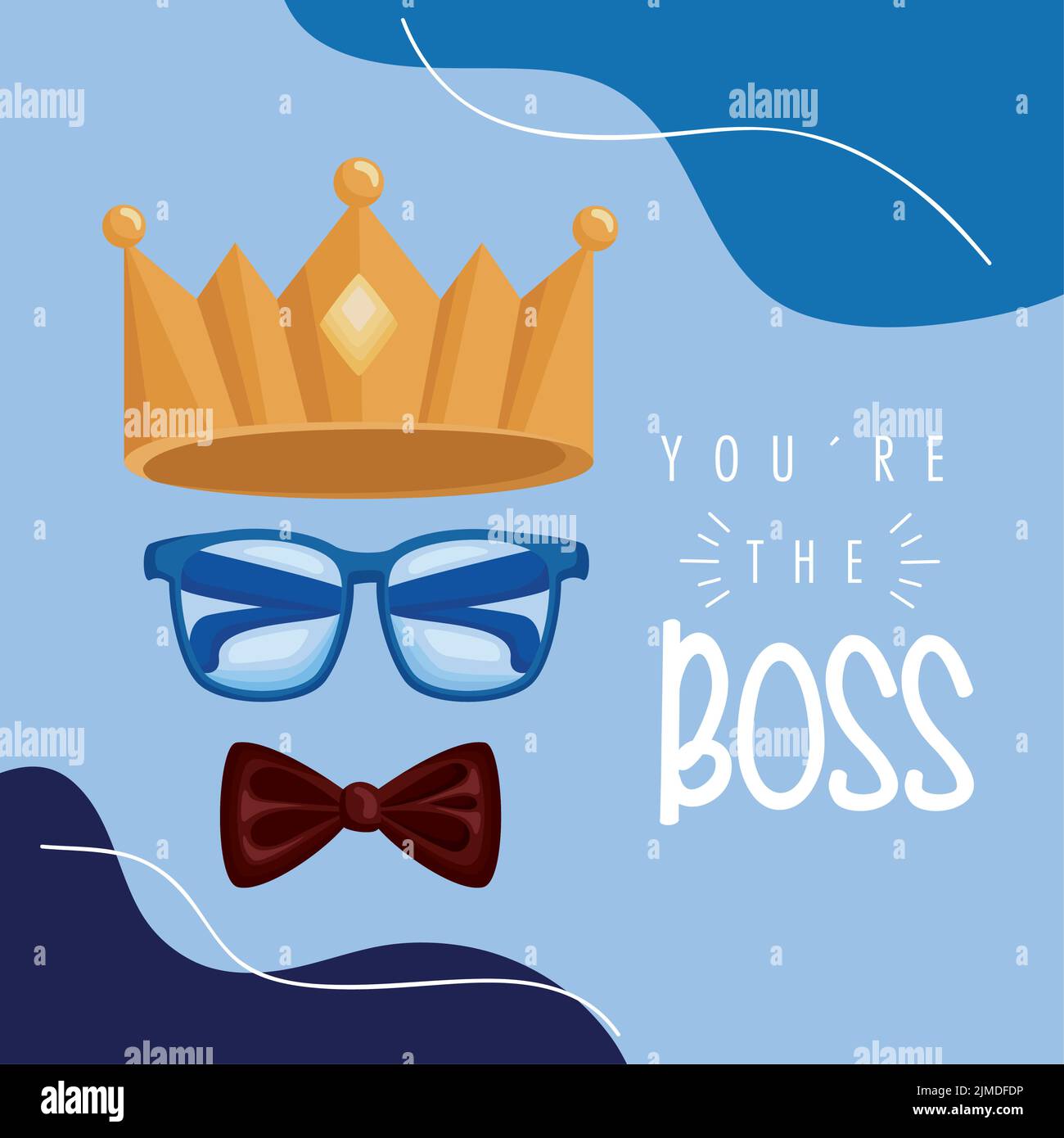 happy fathers day card with crown Stock Vector Image & Art - Alamy
