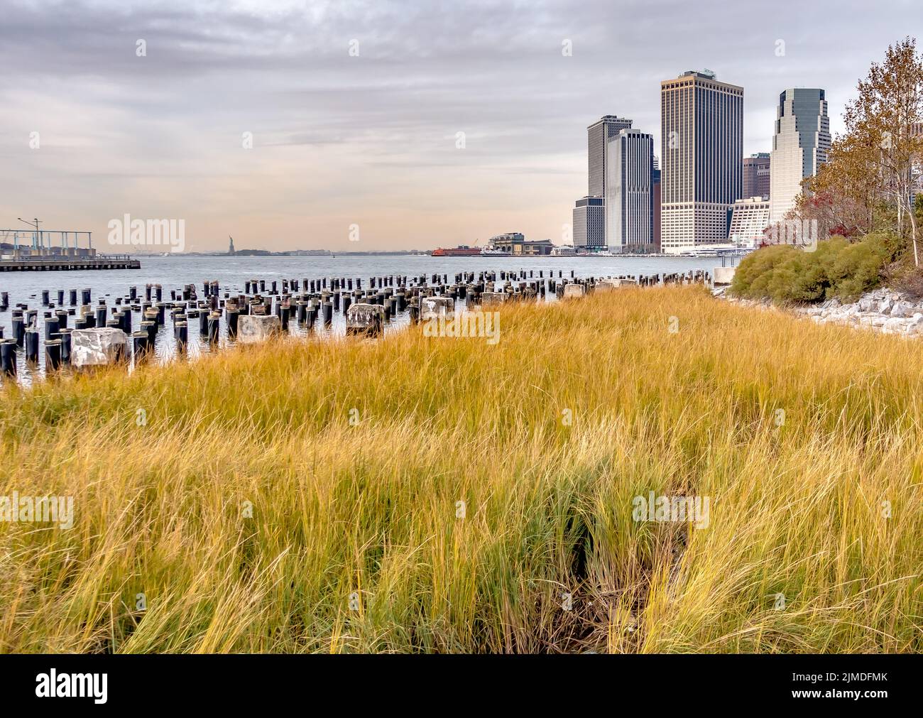 New york city manhattan skyline on a cloudy day in november Stock Photo ...